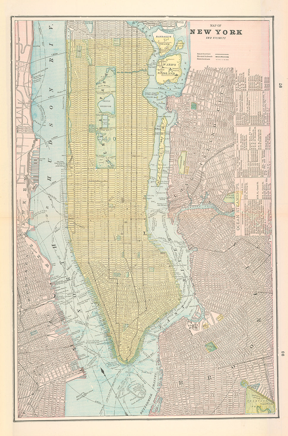New York City, New York Circa 1895 – WardMaps LLC