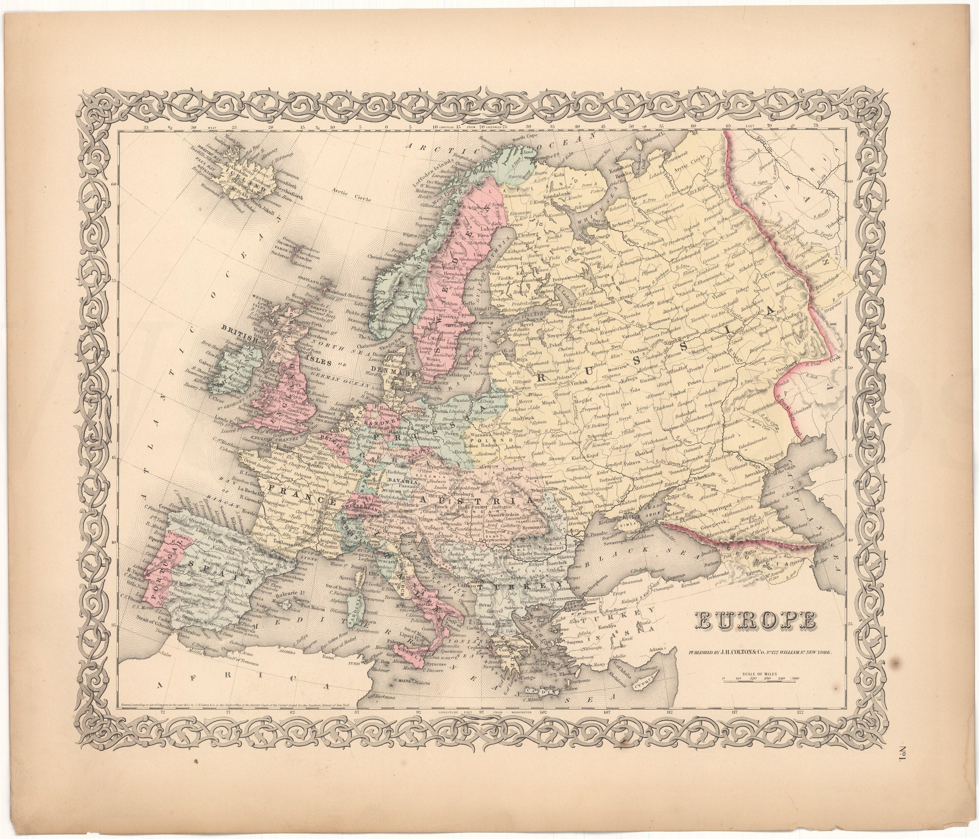 Europe 1856 – WardMaps LLC