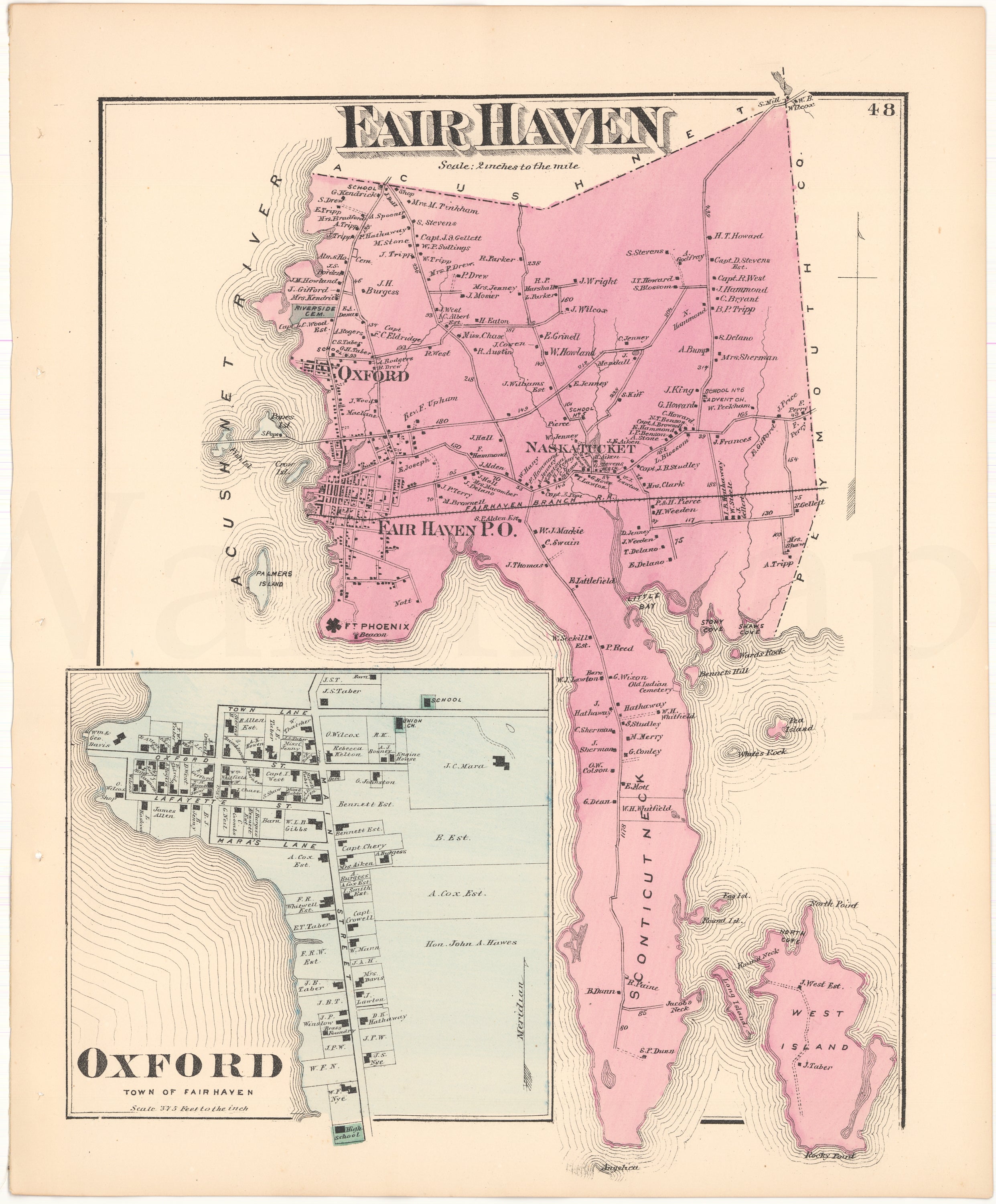 Fairhaven, Massachusetts 1871 – WardMaps LLC