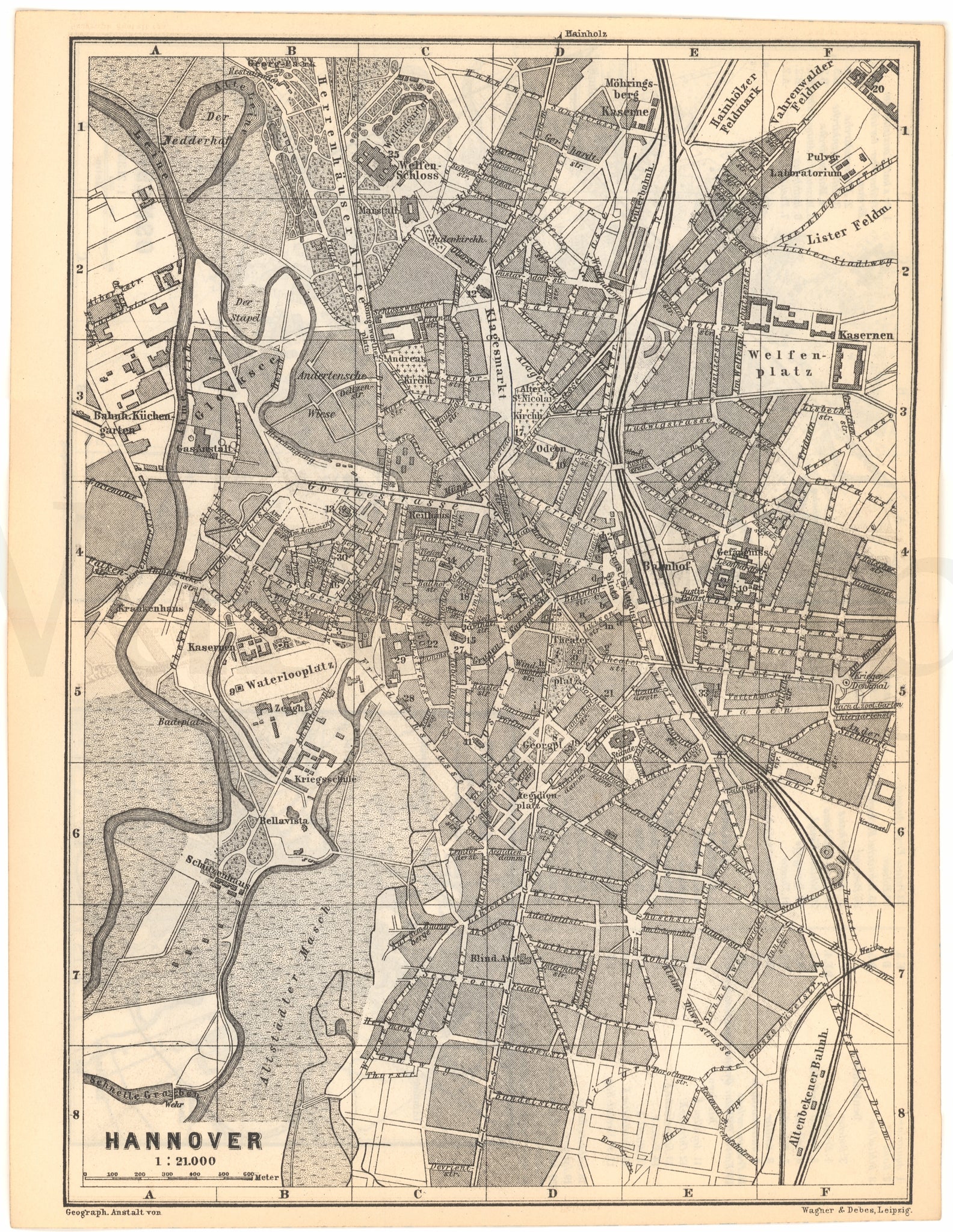 Hanover, Germany 1886 – WardMaps LLC