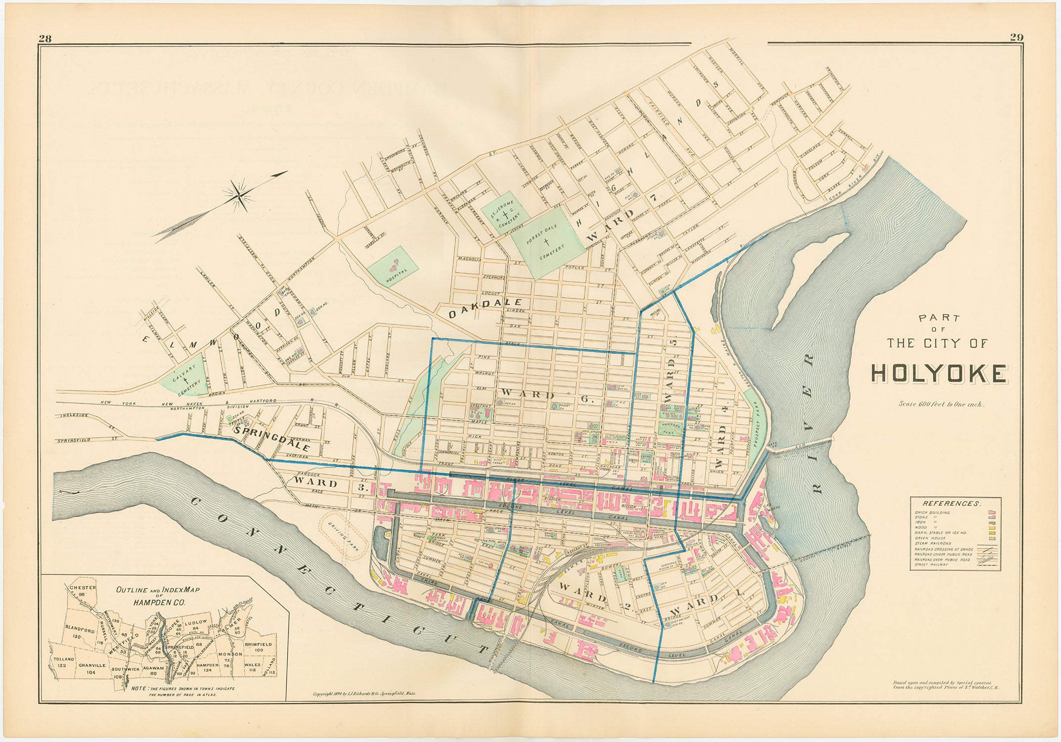 Holyoke, Massachusetts 1894 – WardMaps LLC