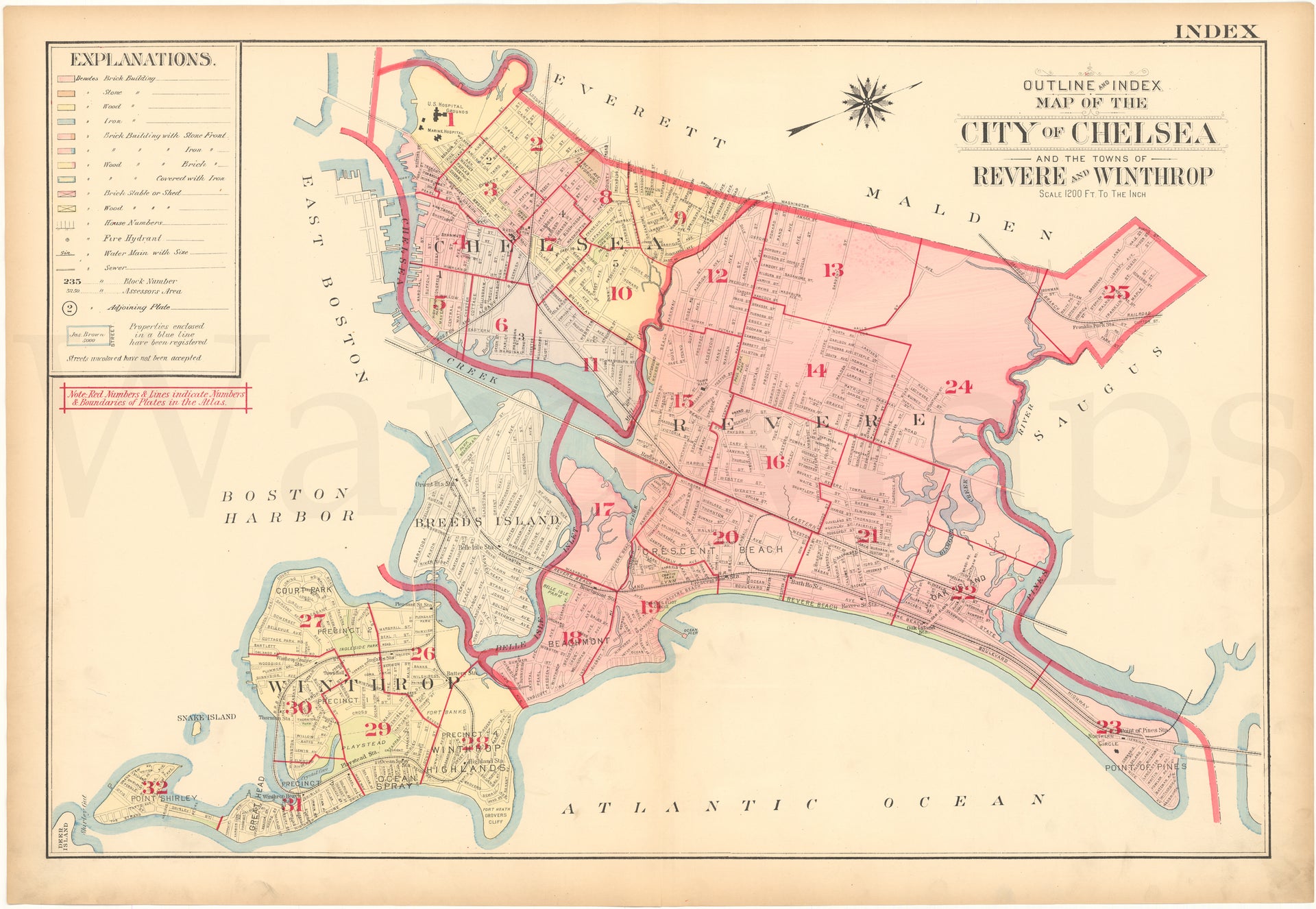 Map Of Chelsea Massachusetts Lovely View Of Chelsea, Mass. Rare