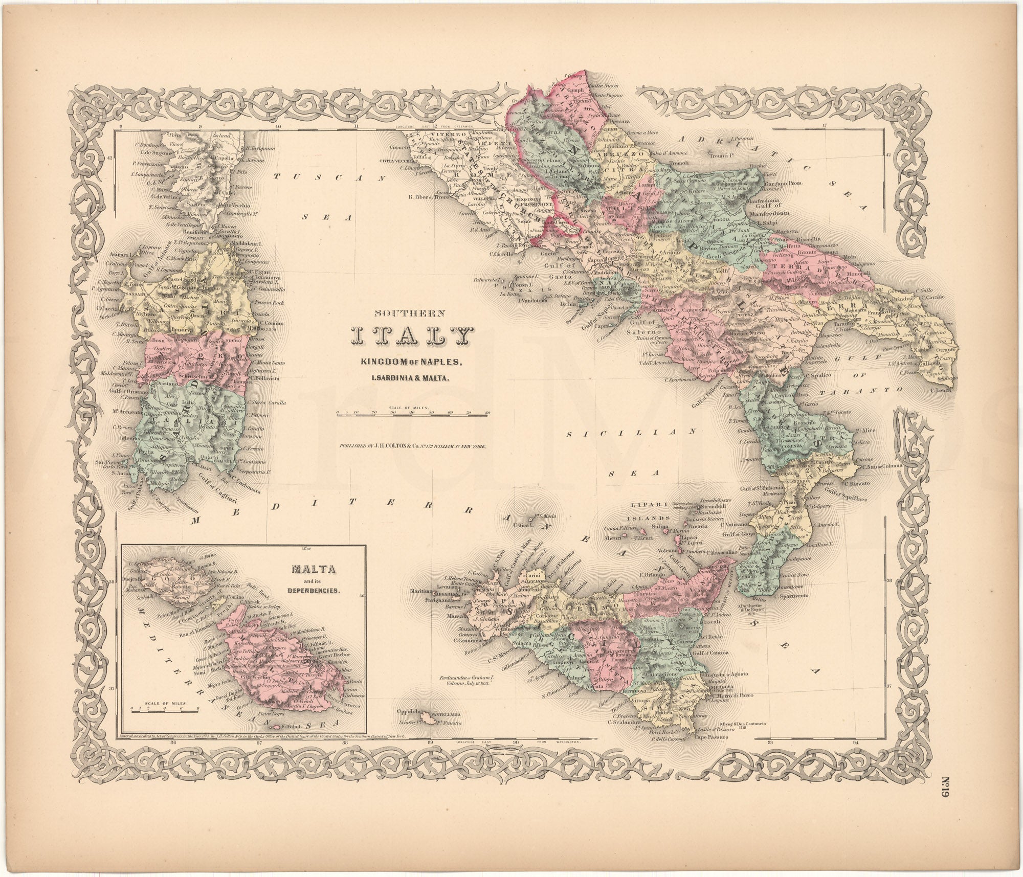 Italy 1856: South Part – WardMaps LLC