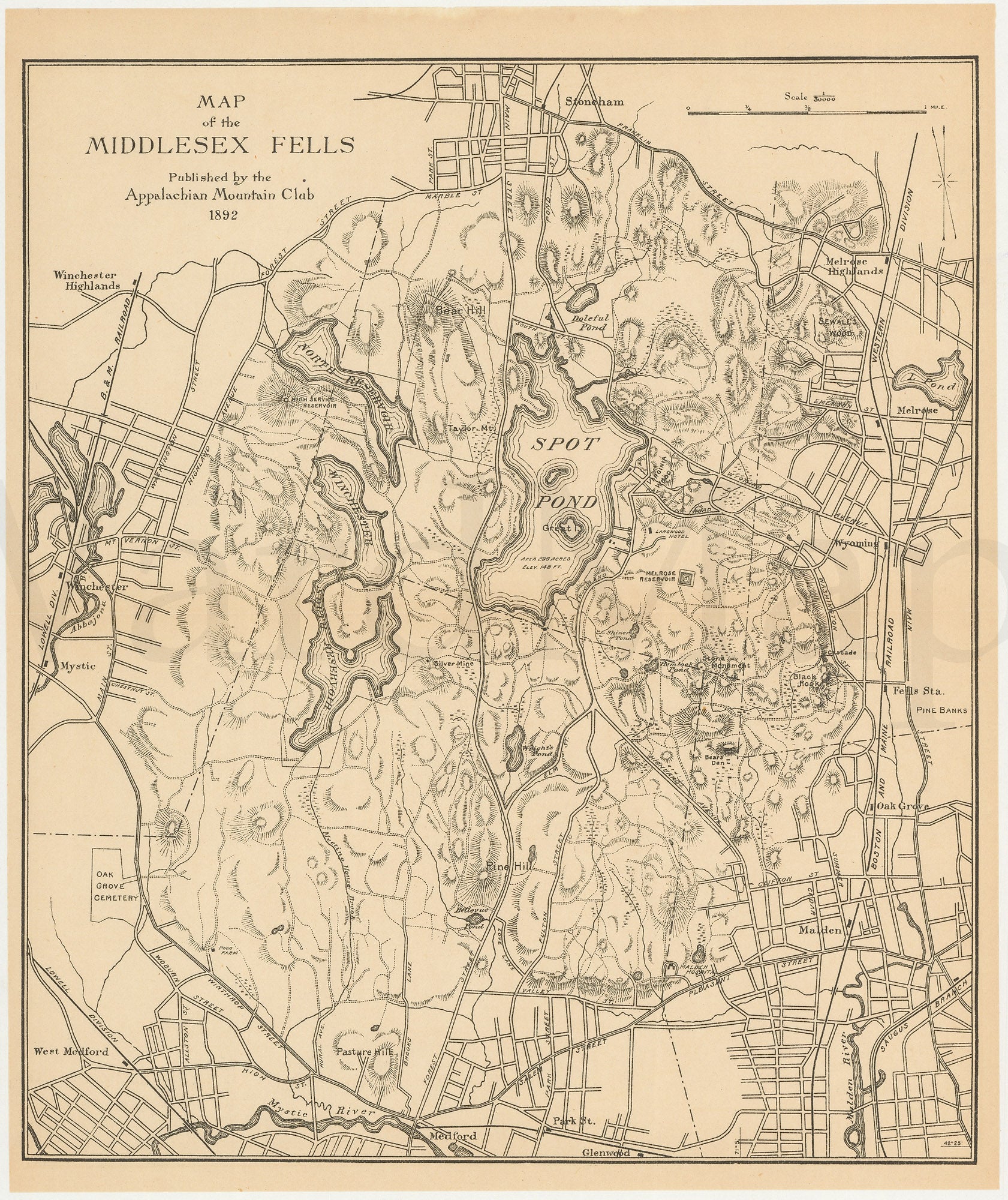 Middlesex Fells, Massachusetts 1892 – WardMaps LLC