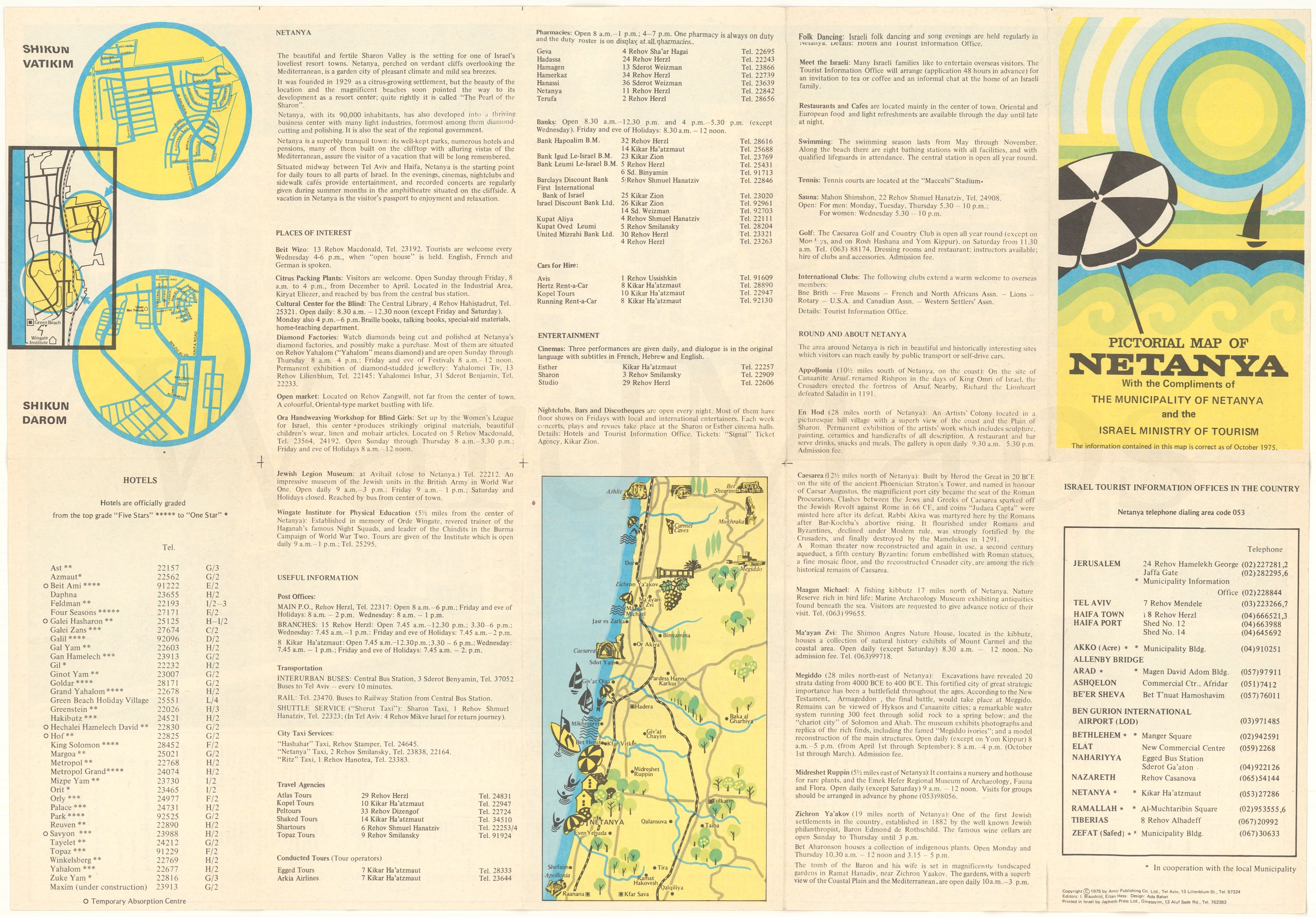Netanya, Israel 1975 – WardMaps LLC