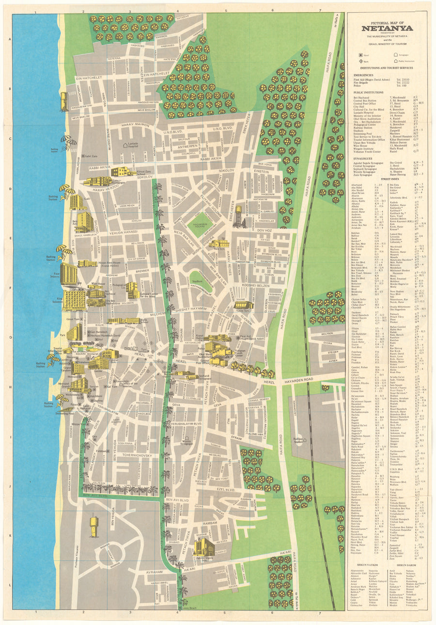 Netanya, Israel 1975 – WardMaps LLC