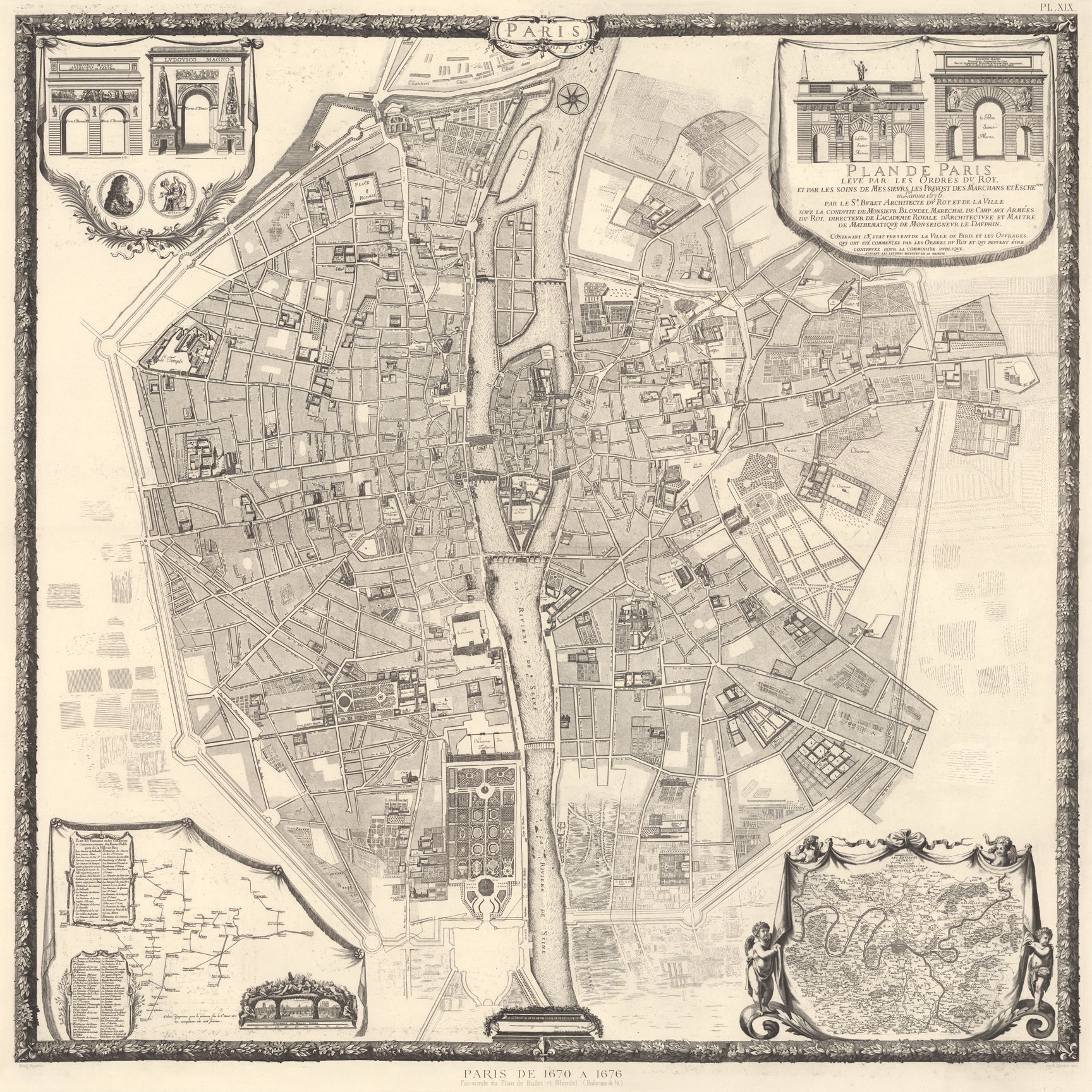 Paris, France 1670-1676 (Published in 1900) – WardMaps LLC