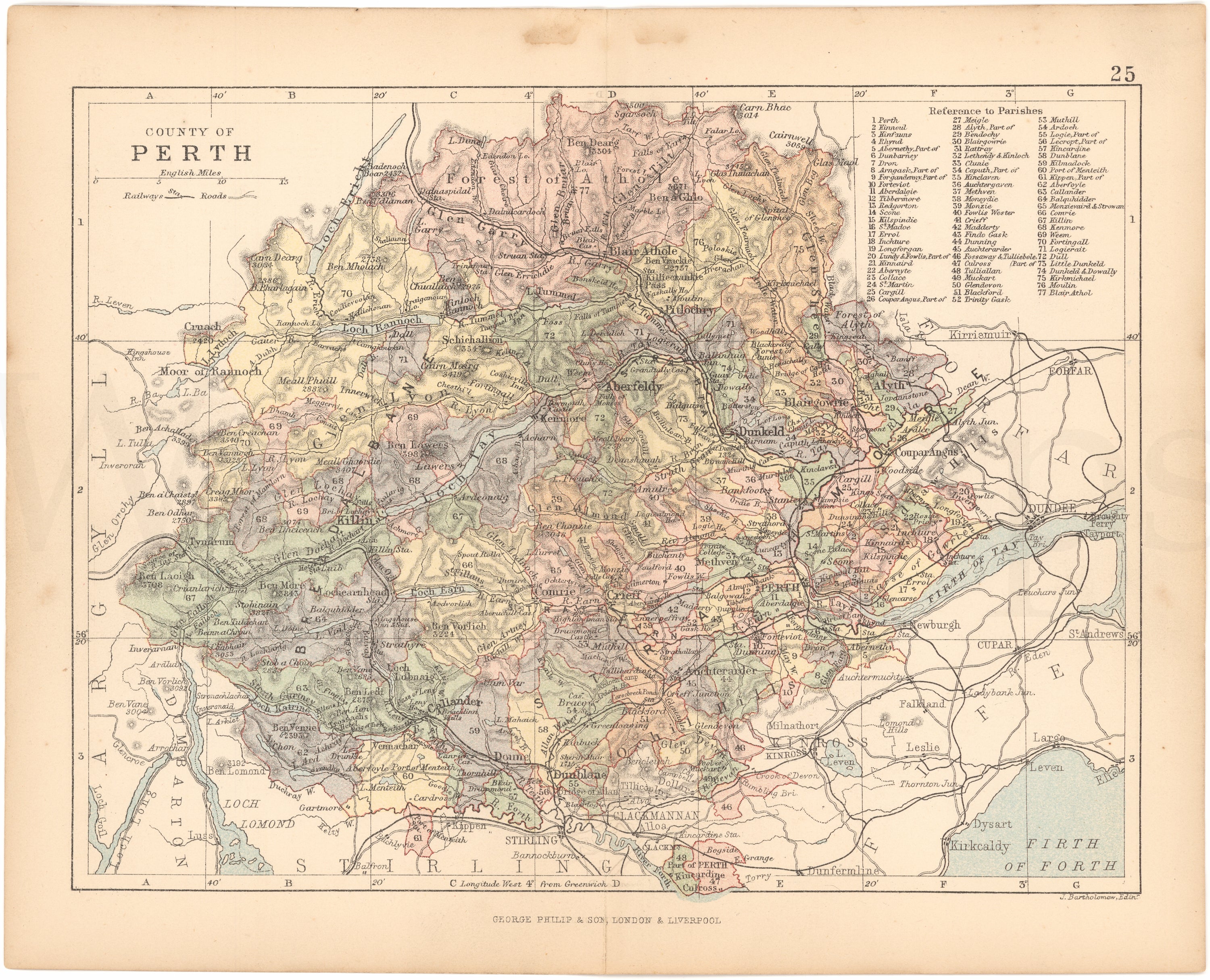 County of Perth, Scotland 1882 – WardMaps LLC