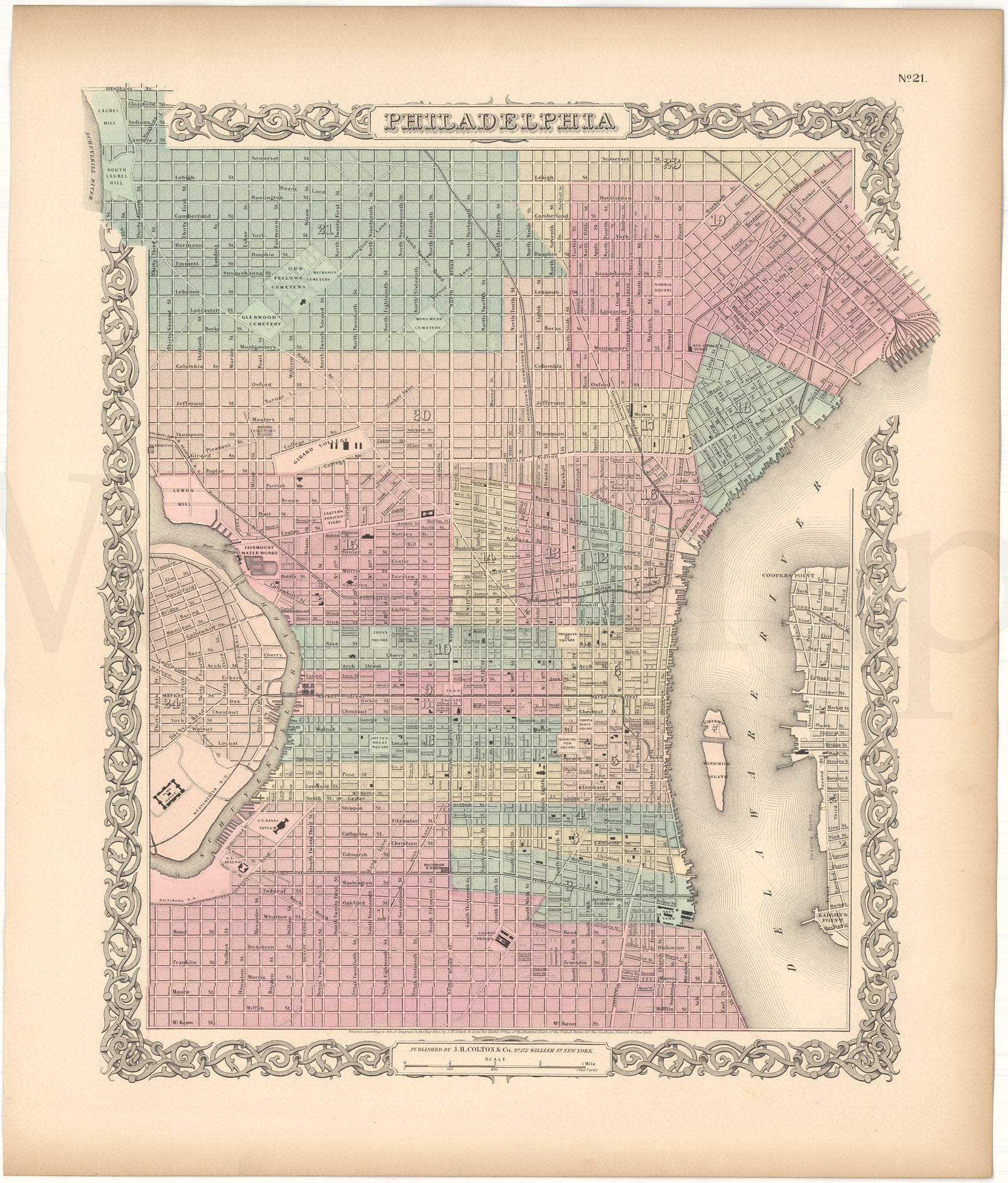 Philadelphia, Pennsylvania 1856 – WardMaps LLC