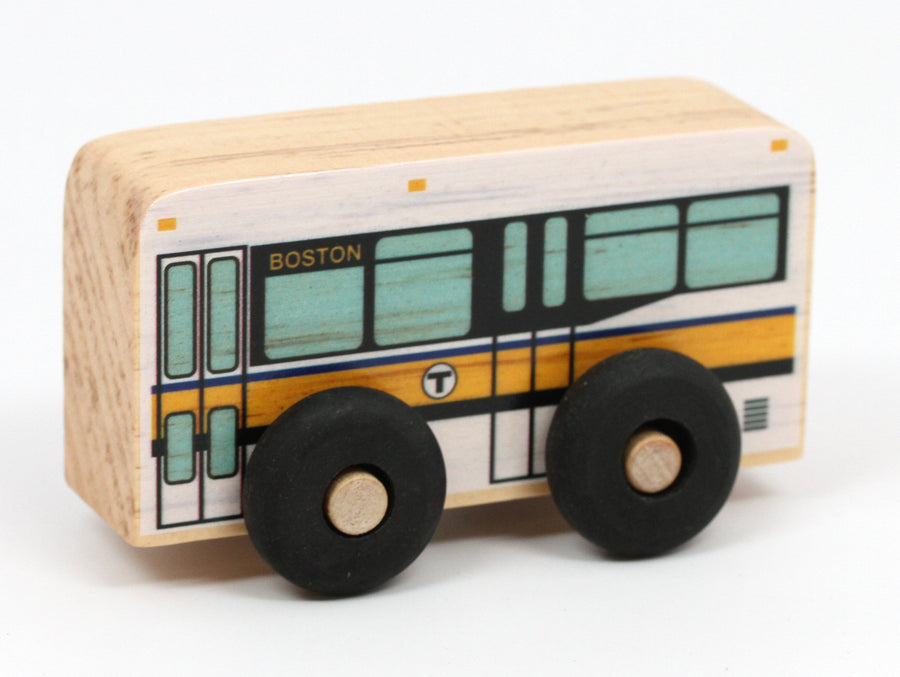 MBTA Wooden Push Bus Toy – WardMaps LLC