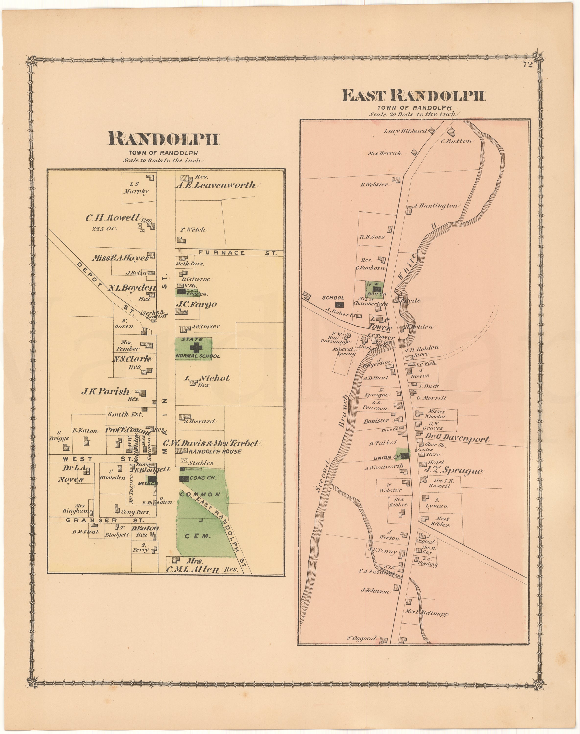 Randolph, Vermont 1877 – WardMaps LLC