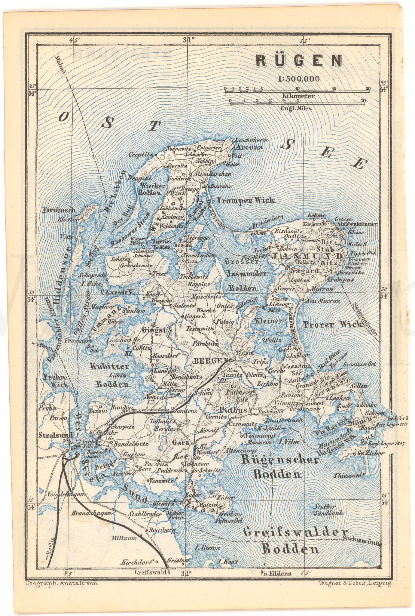Rugen Island, Germany 1886 – WardMaps LLC