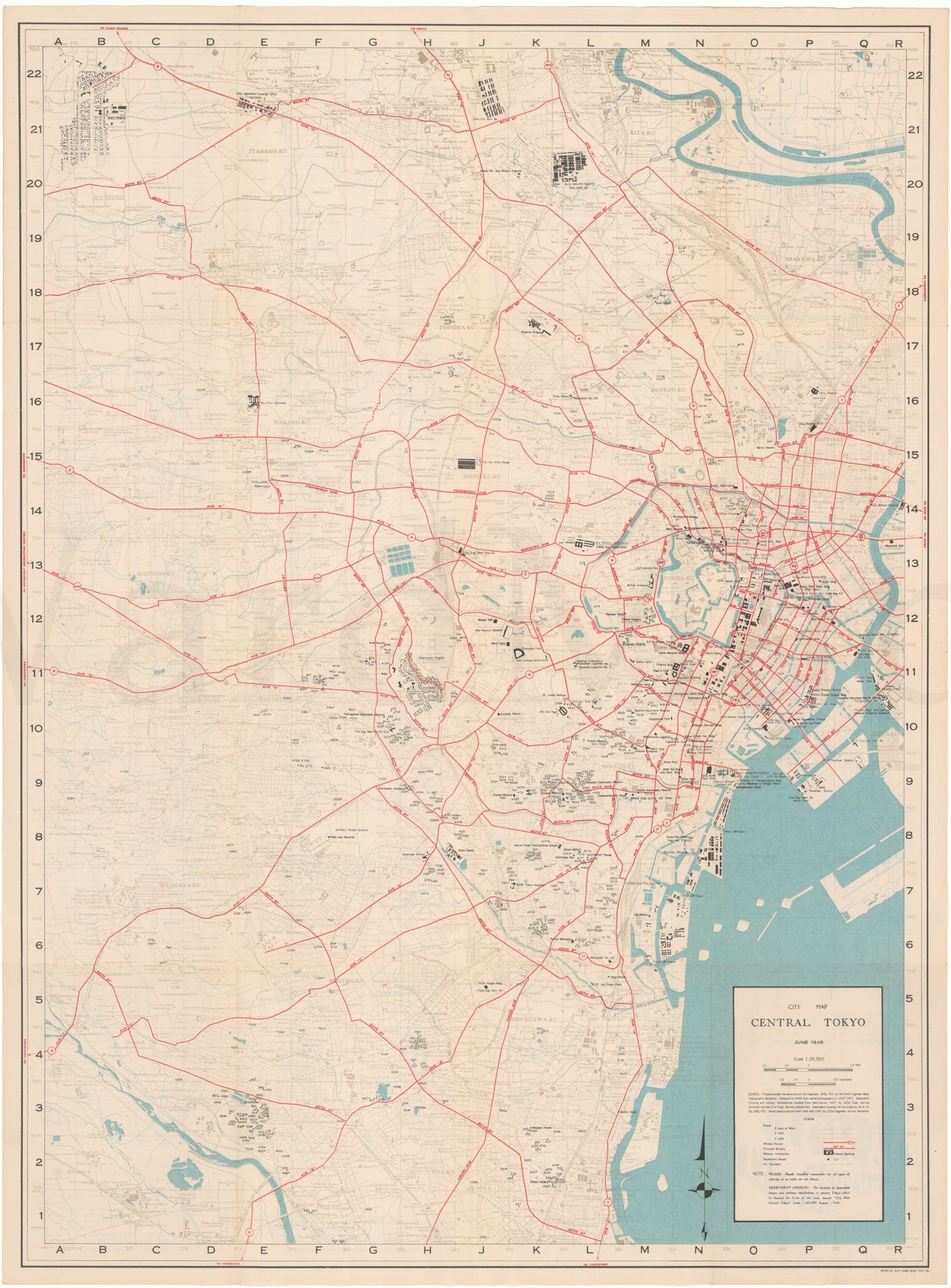 Tokyo, Japan 1948 June (Side A) – WardMaps LLC