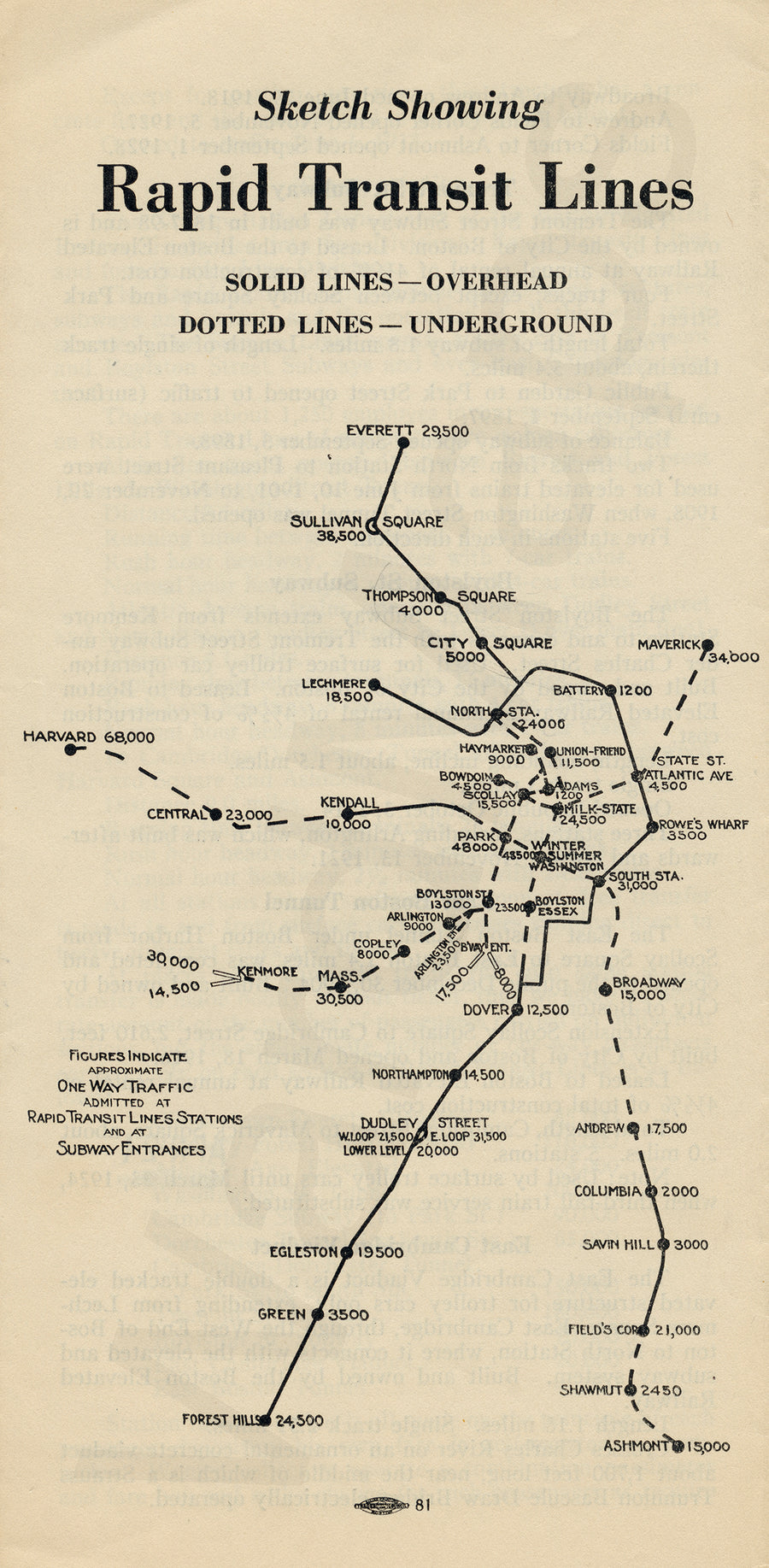 Boston Elevated Railway Co. (Massachusetts) Rapid Transit Lines Pamphl ...