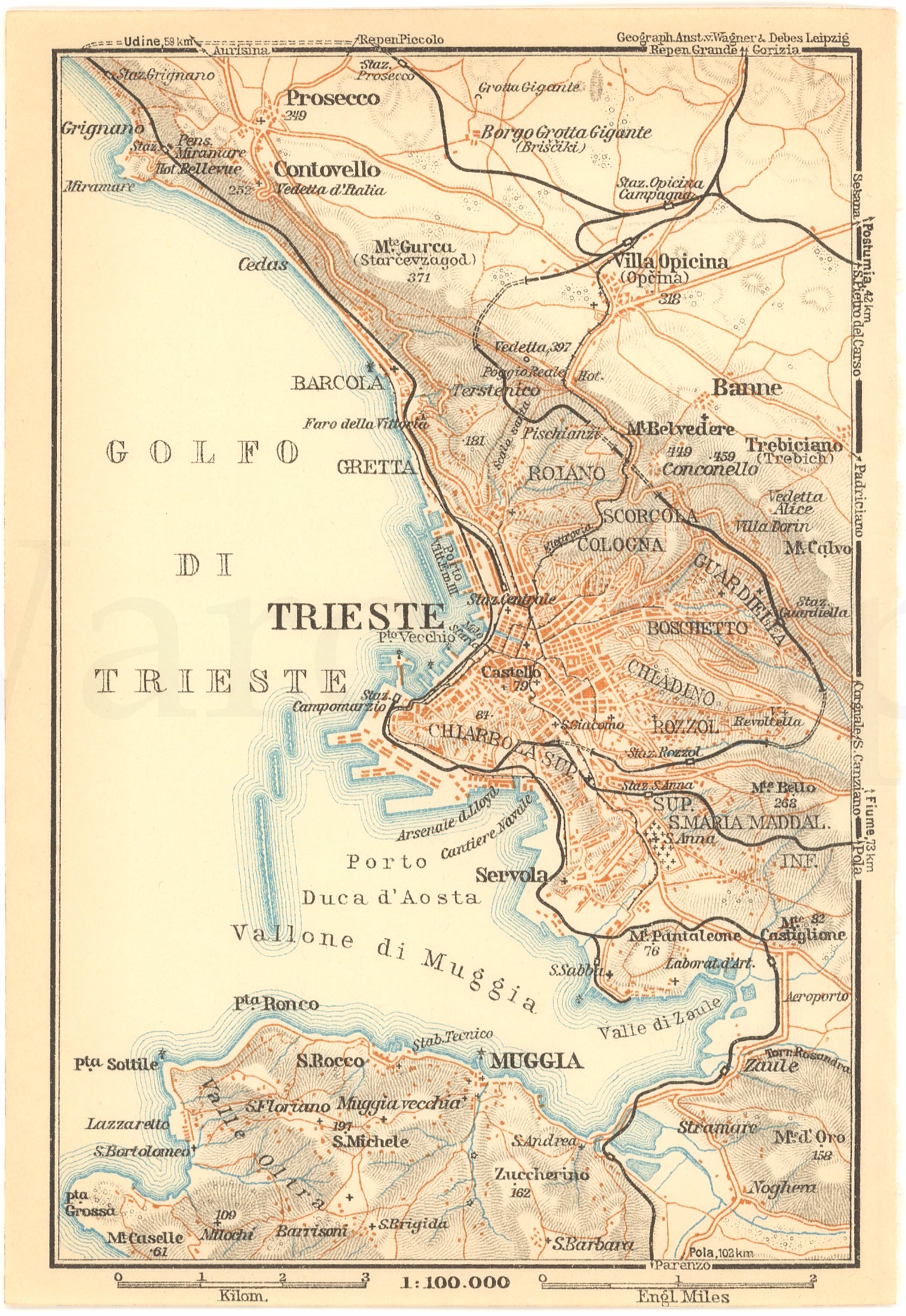 Trieste, Italy 1929 – WardMaps LLC