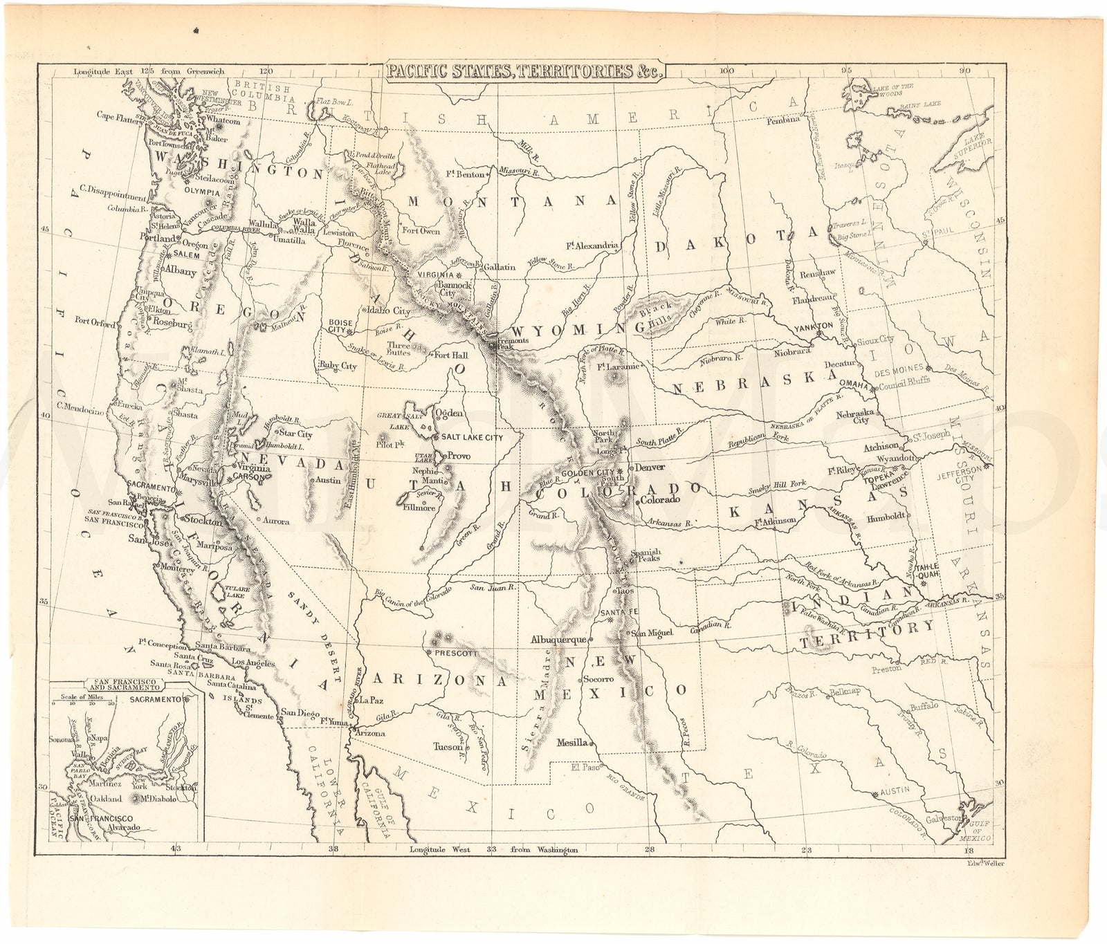 United States 1867: Western Part – WardMaps LLC