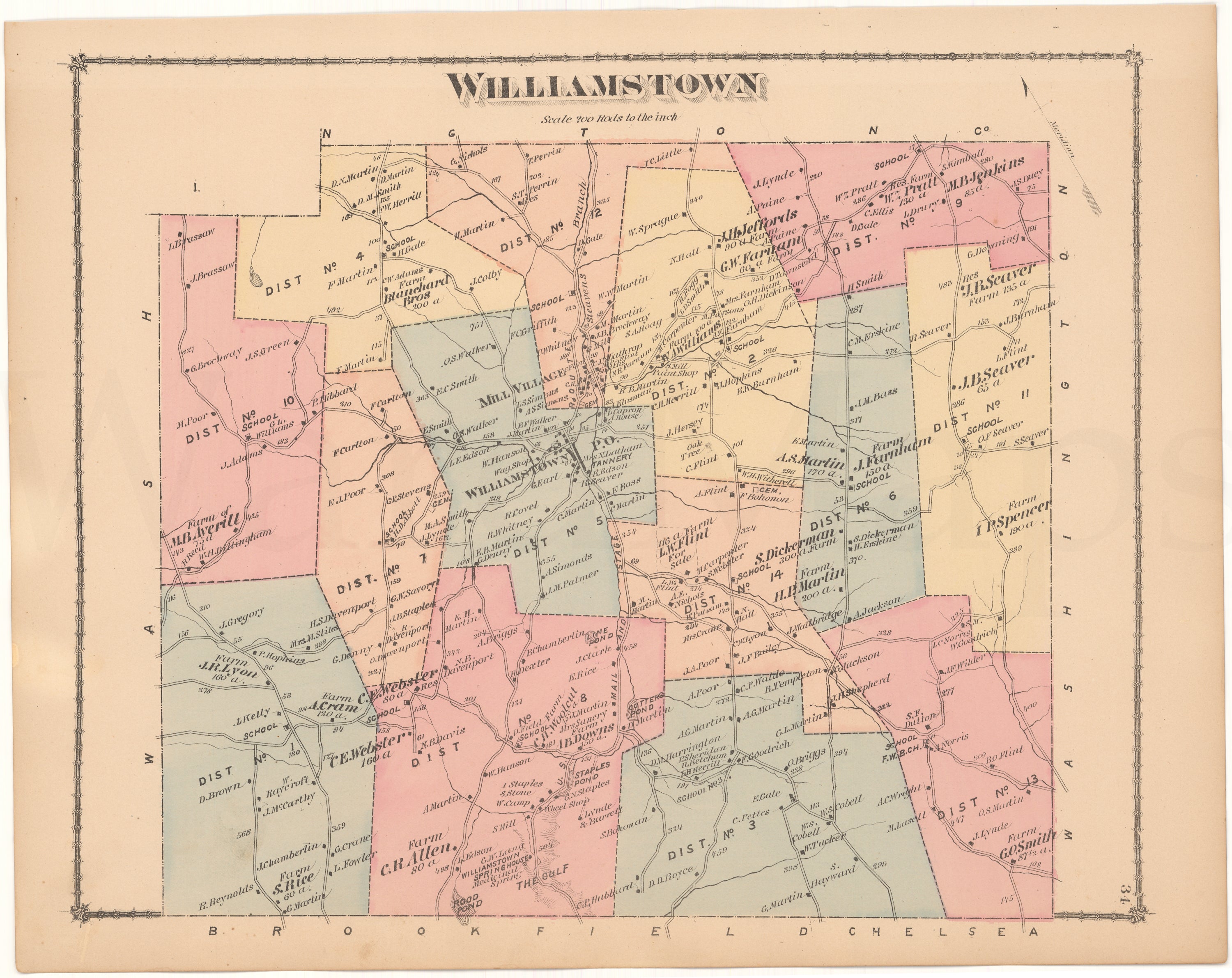 Williamstown, Vermont 1877 – WardMaps LLC