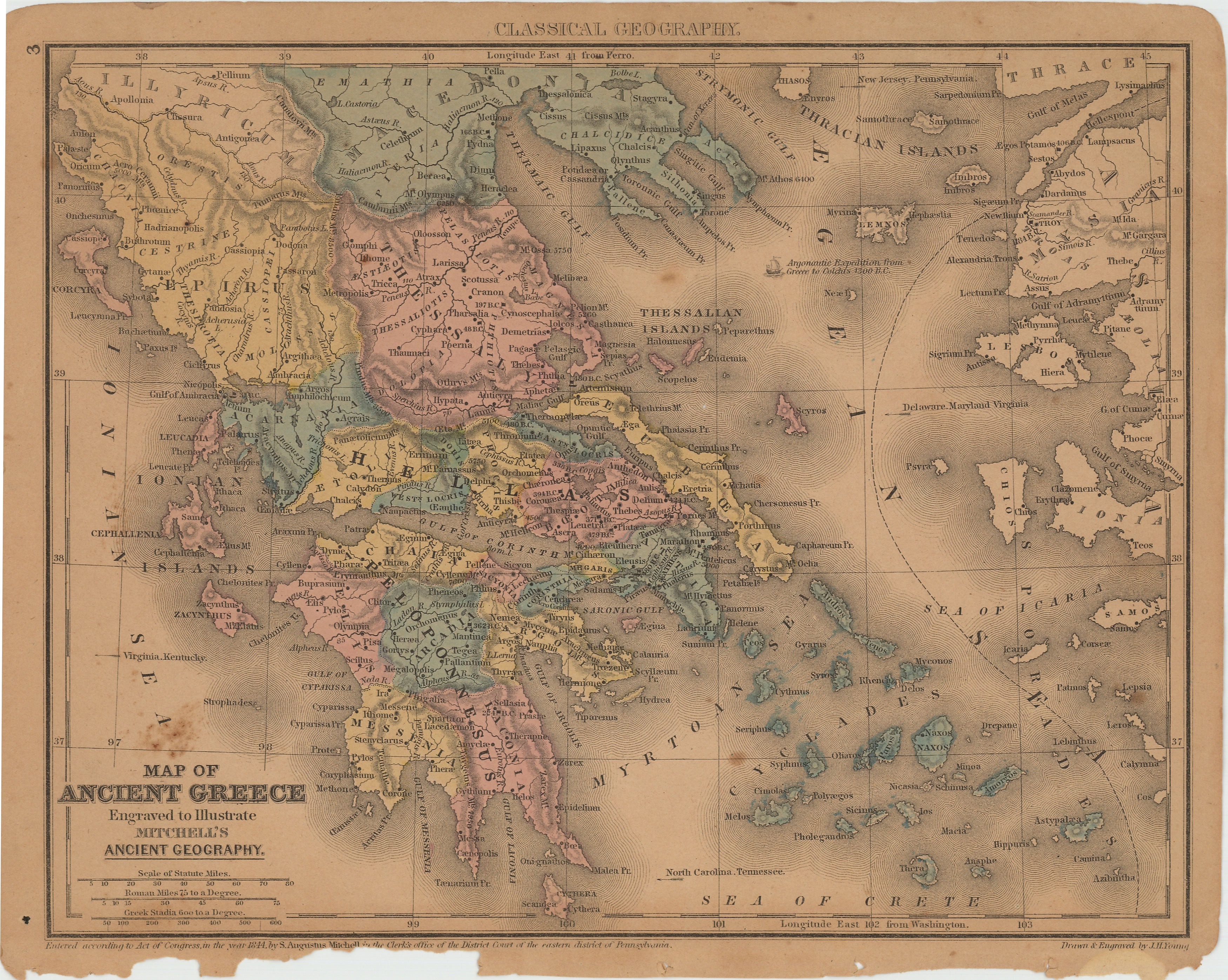 Mitchell's Ancient Atlas 1865: Ancient Greece – WardMaps LLC
