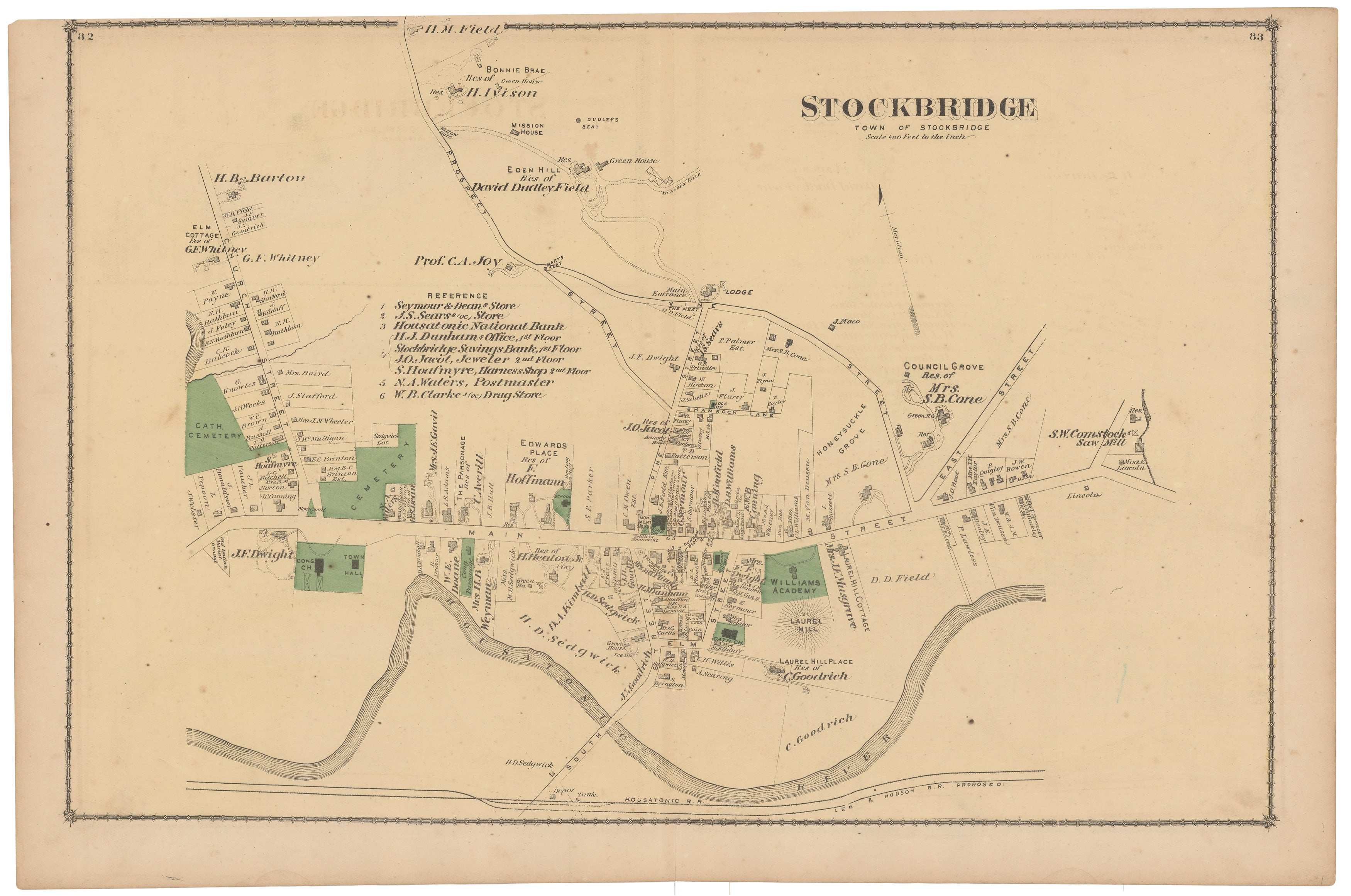 Stockbridge, Massachusetts 1876 – WardMaps LLC