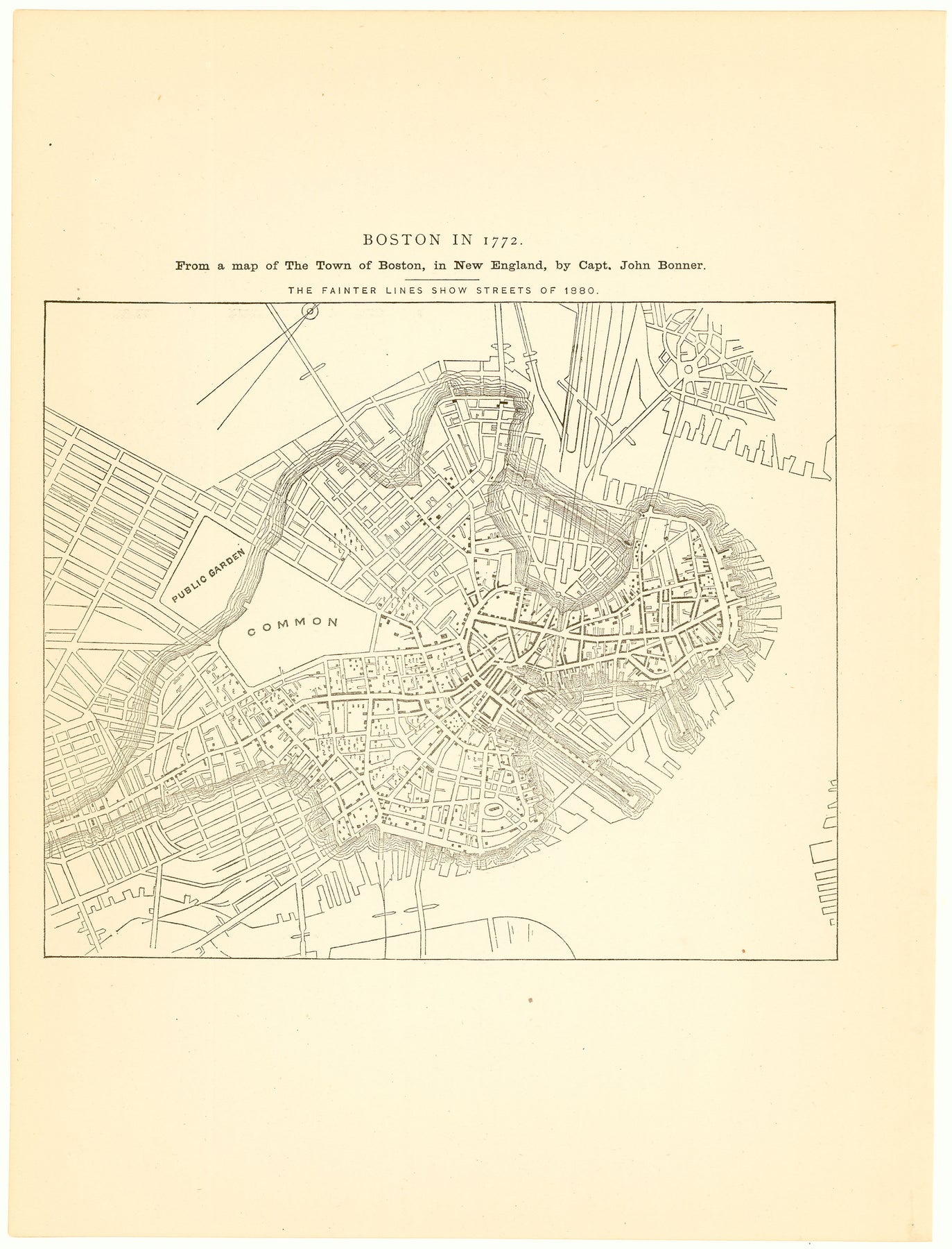 Boston, Massachusetts 1880 with Overlay of 1772 – WardMaps LLC