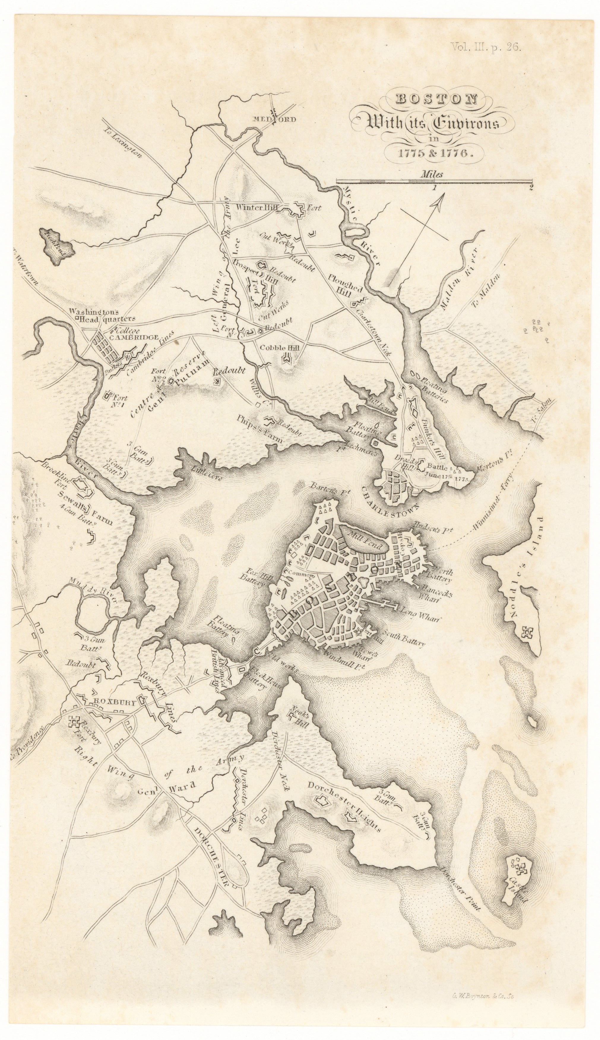 Boston, Massachusetts with its Environs in 1775 & 1776 (1883 ...
