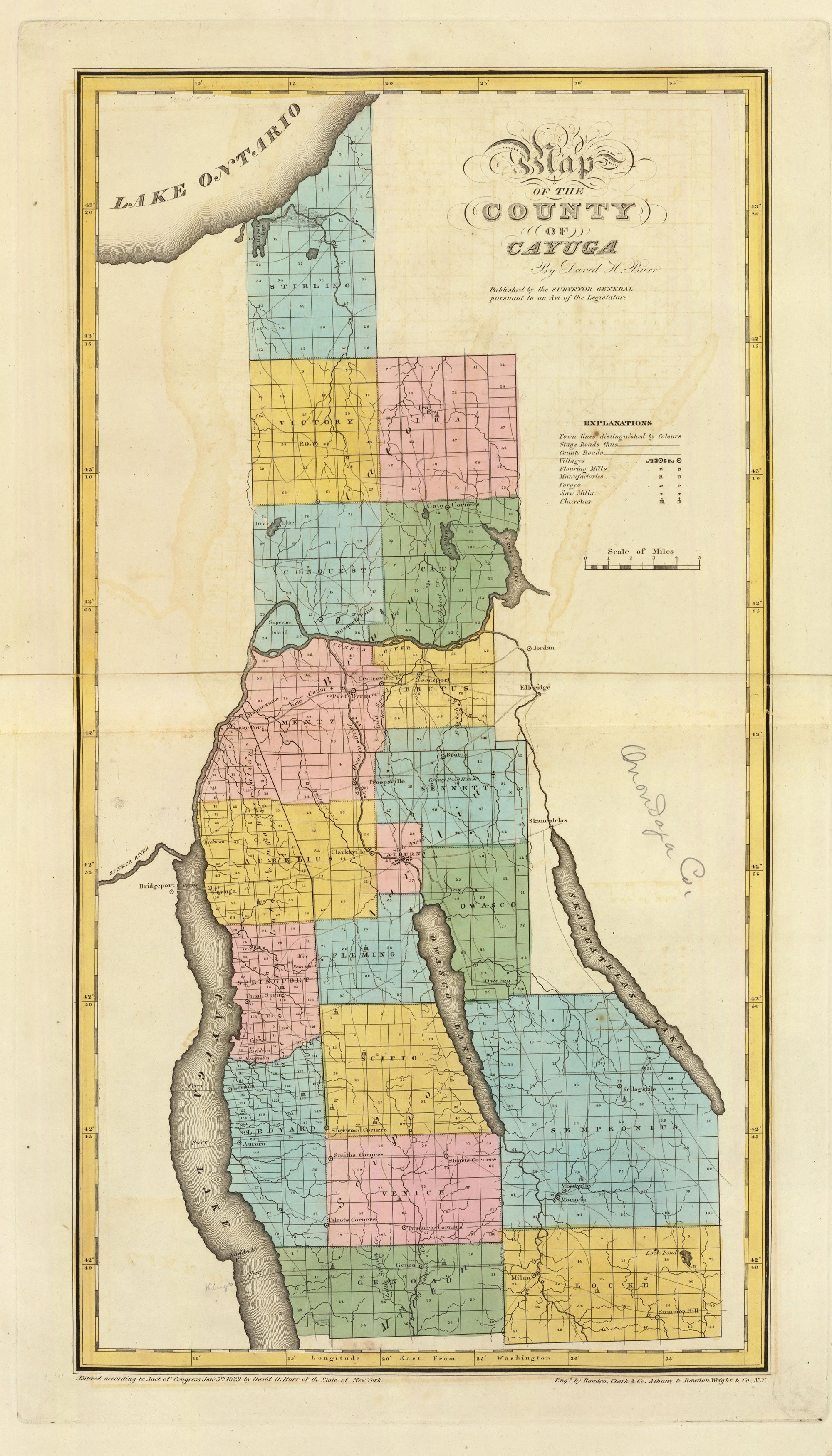 Cayuga County, New York 1829 – WardMaps LLC