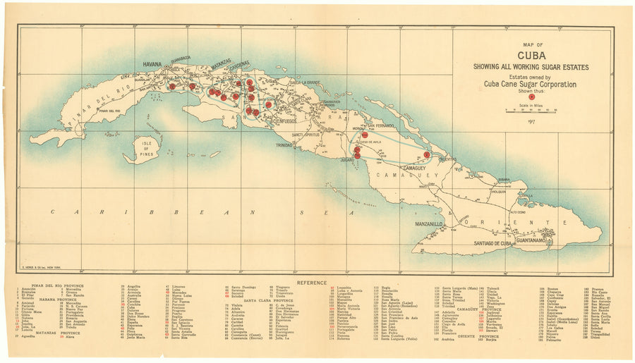 Cuba Sugar Estates 1917 – WardMaps LLC