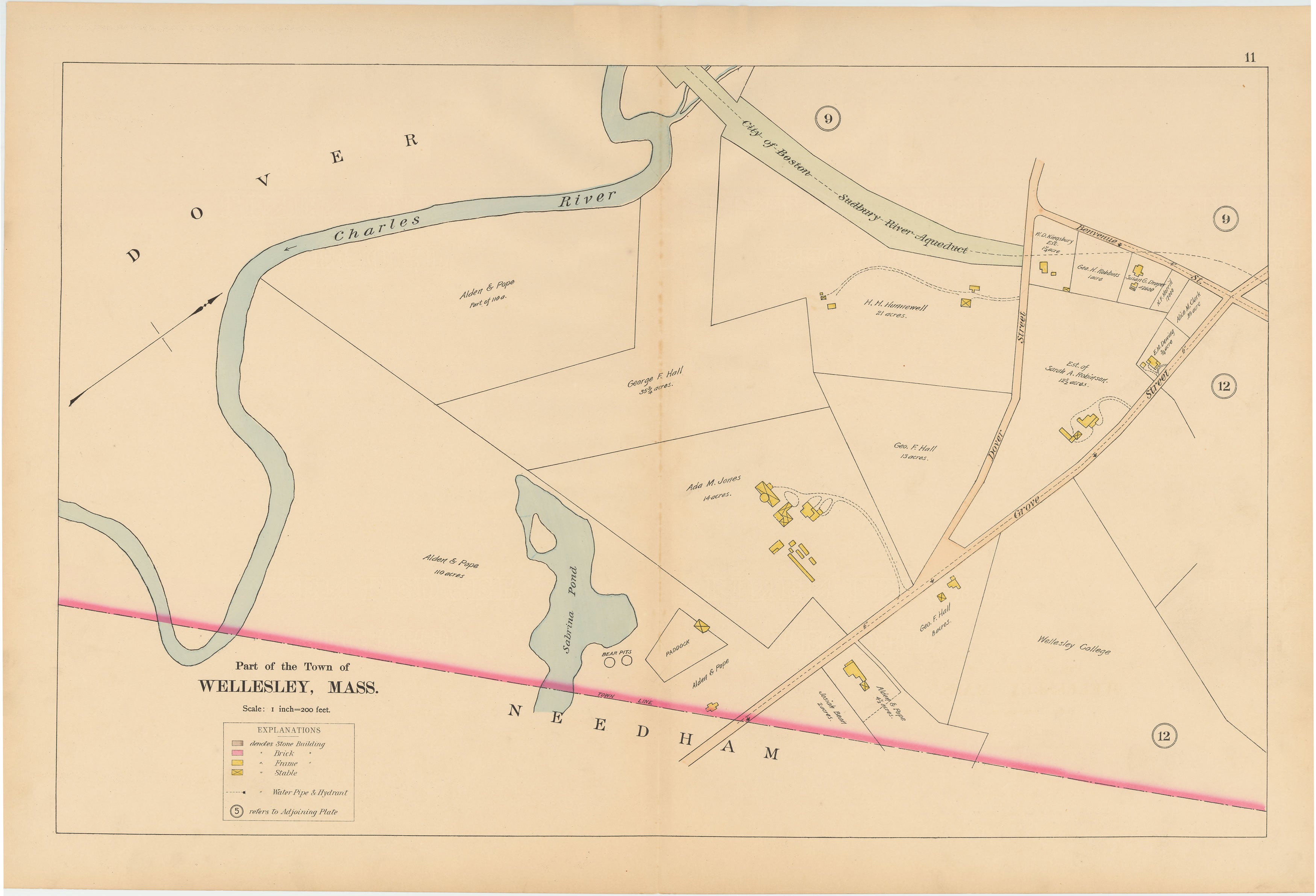 Wellesley, Massachusetts 1897 Plate 011 – WardMaps LLC