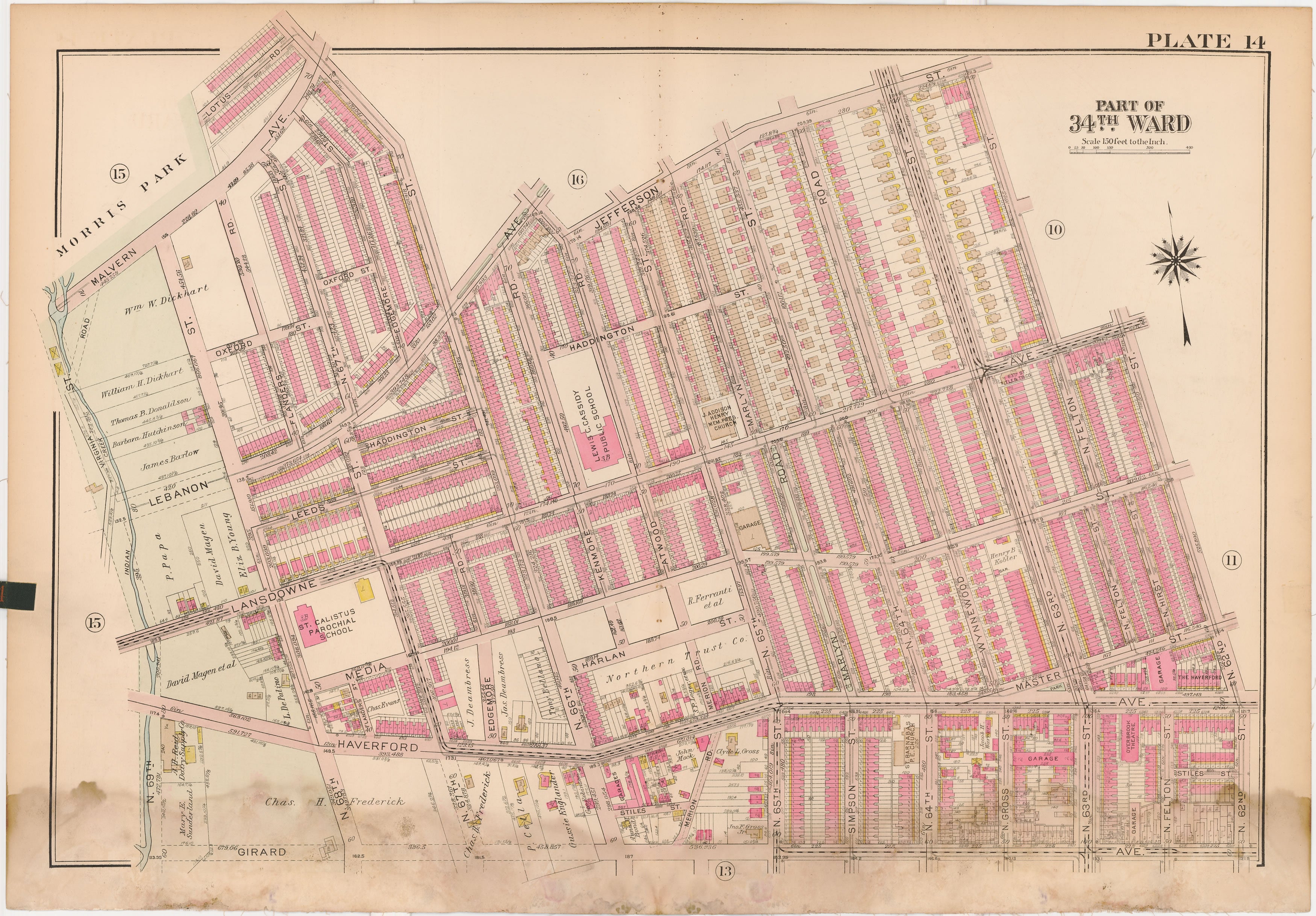 West Philadelphia 1927 Plate 014 – WardMaps LLC