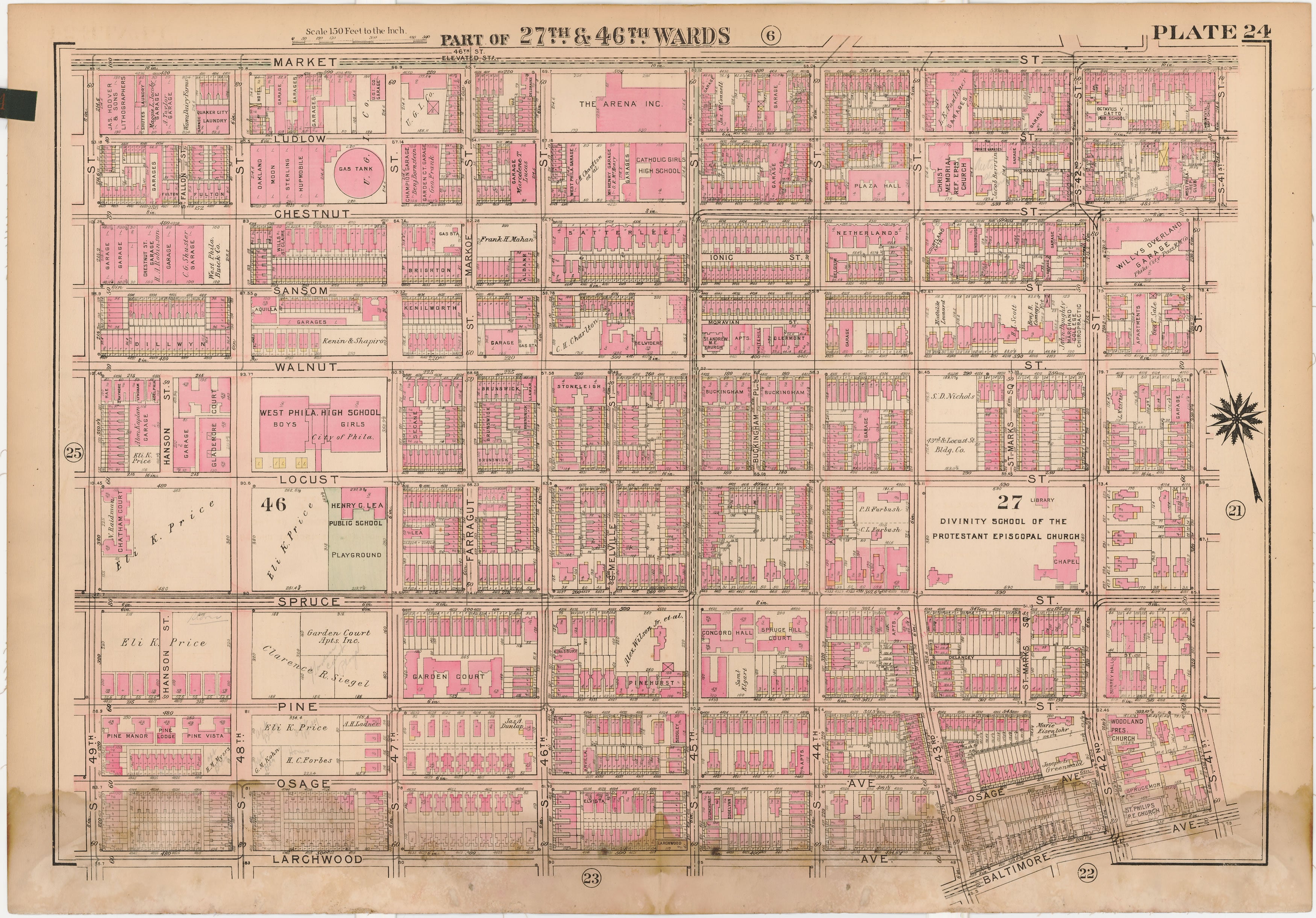 West Philadelphia 1927 Plate 024 – WardMaps LLC