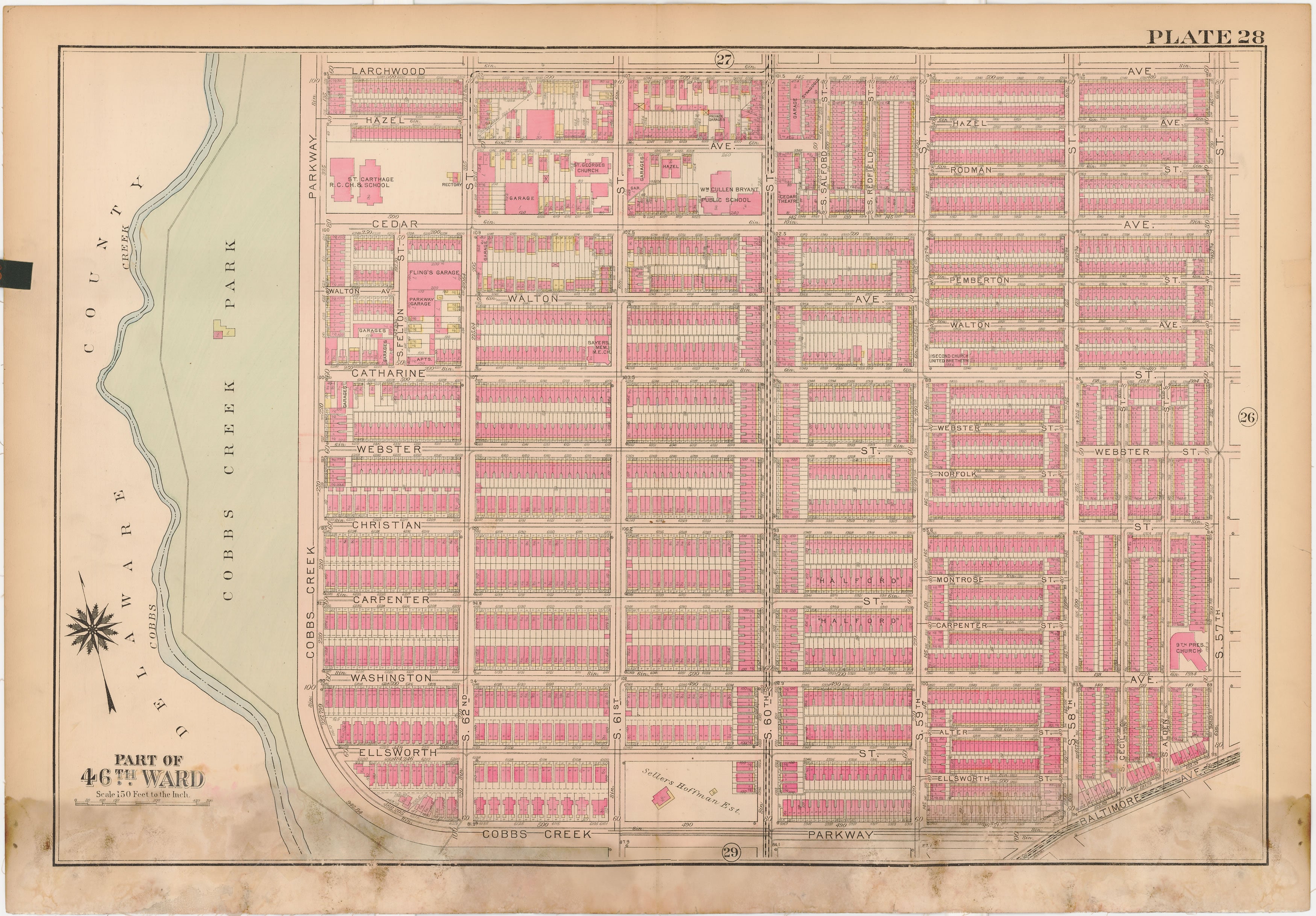 West Philadelphia 1927 Plate 028 – WardMaps LLC