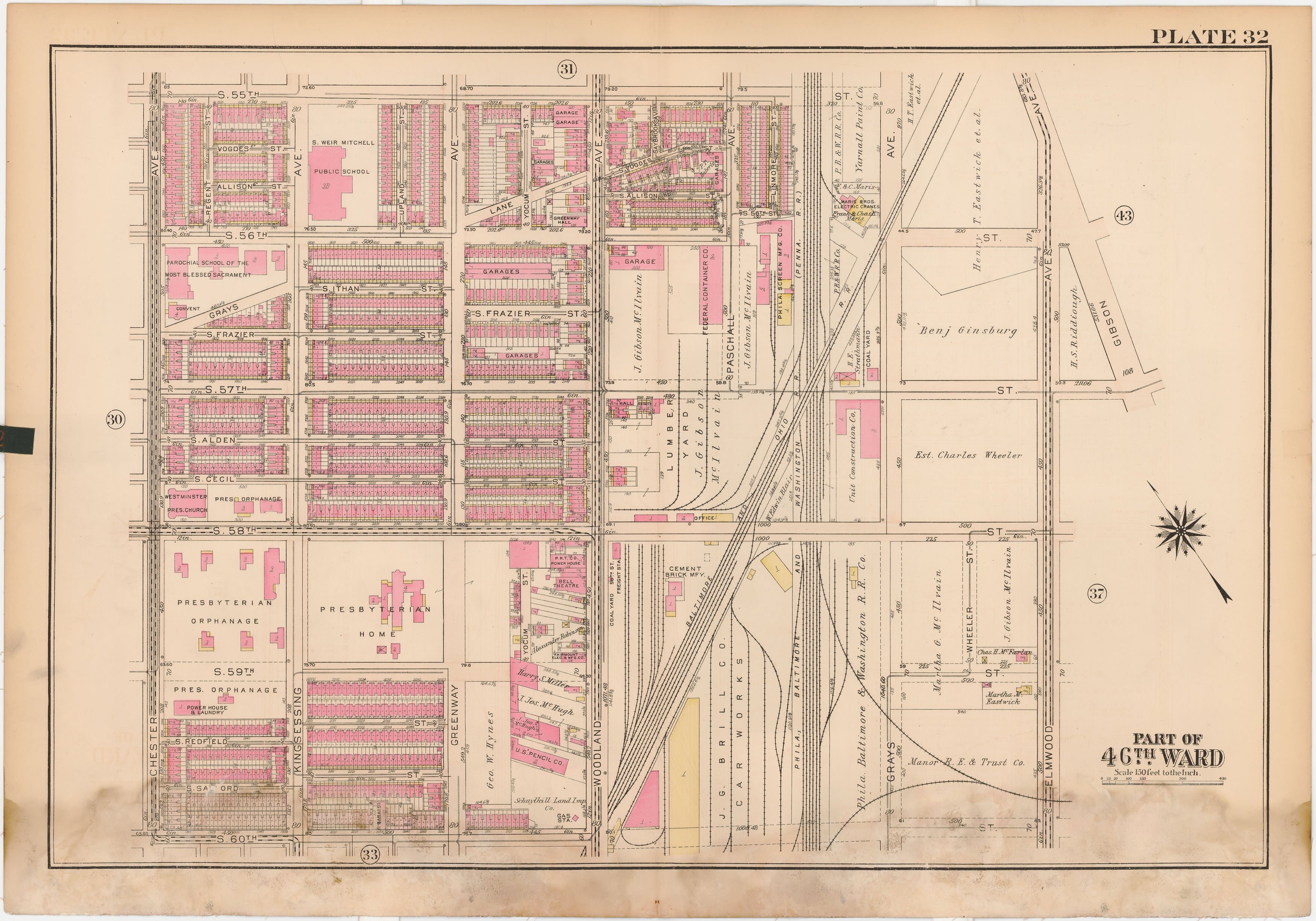 West Philadelphia 1927 Plate 032 – WardMaps LLC