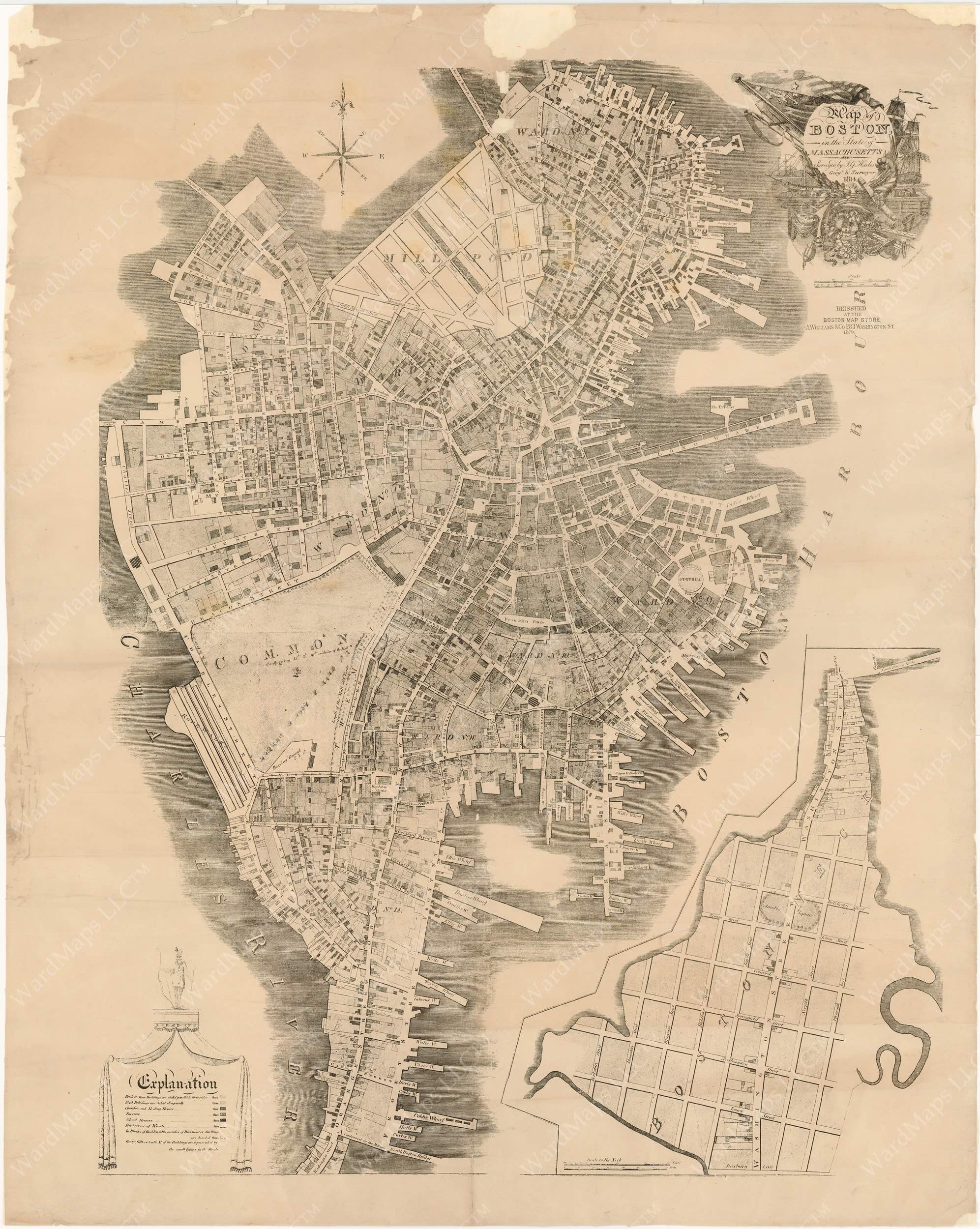Boston, Massachusetts 1814 – WardMaps LLC
