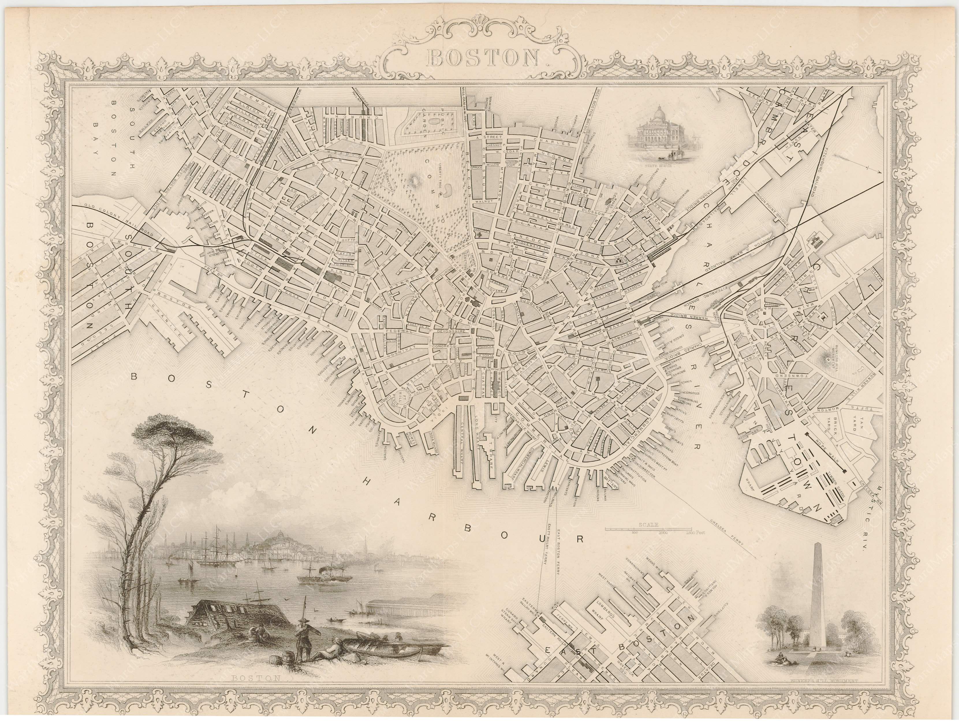 Boston, Massachusetts 1850 – WardMaps LLC
