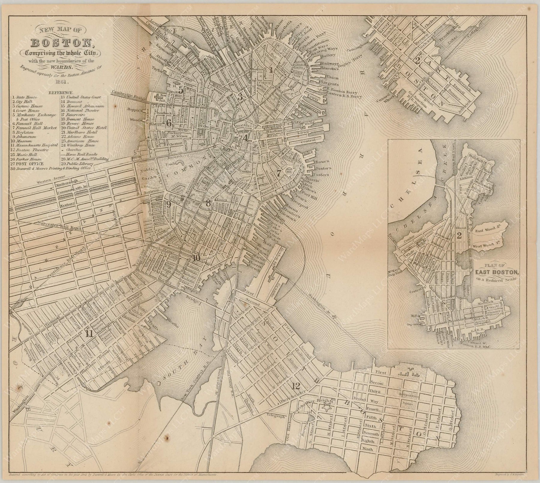 Boston, Massachusetts 1861 – WardMaps LLC