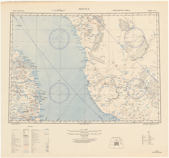 Saudi Arabia: Jeddah and Mecca Region 1943 – WardMaps LLC