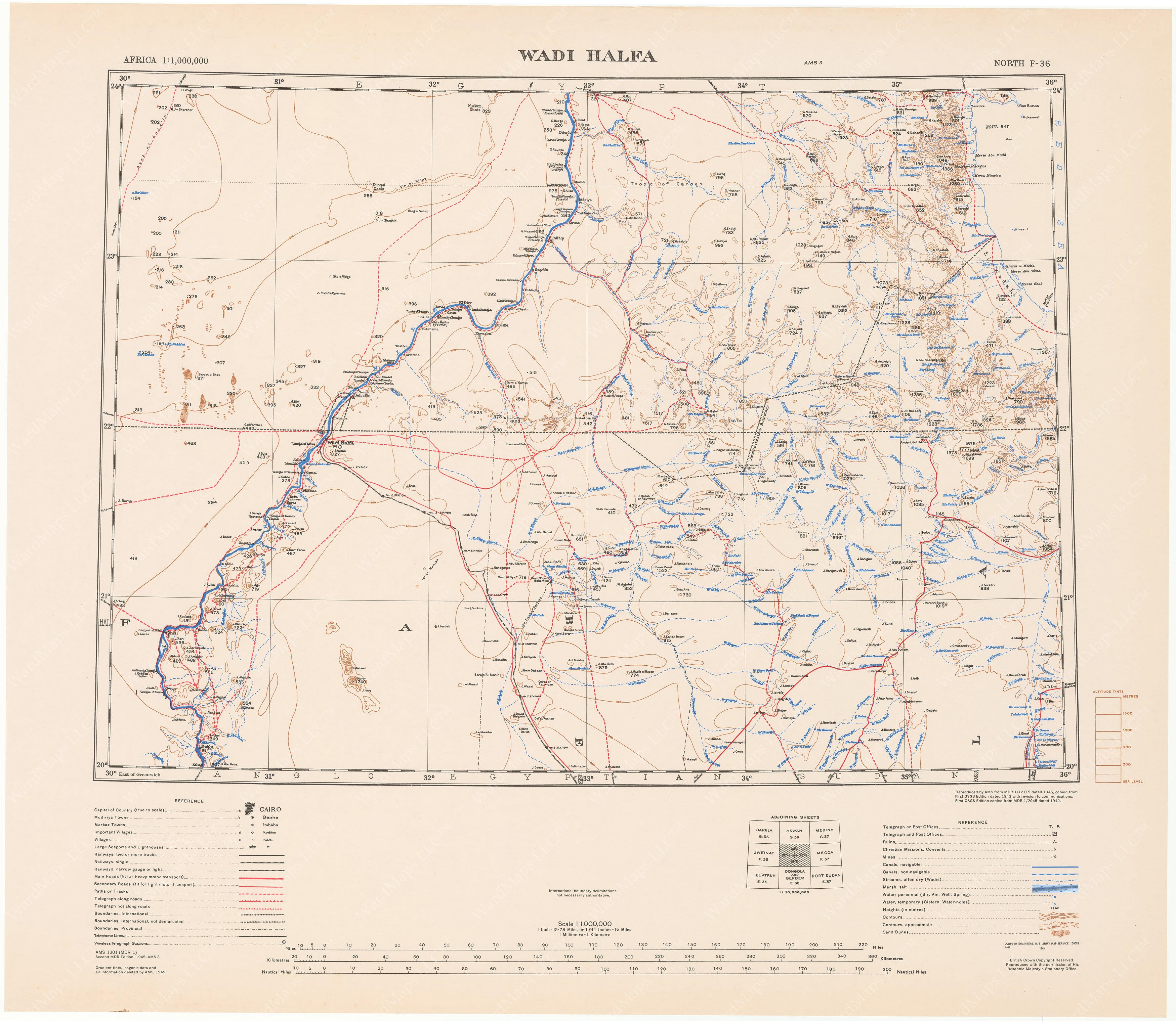 Egypt: Upper Nile River Region 1949 – WardMaps LLC