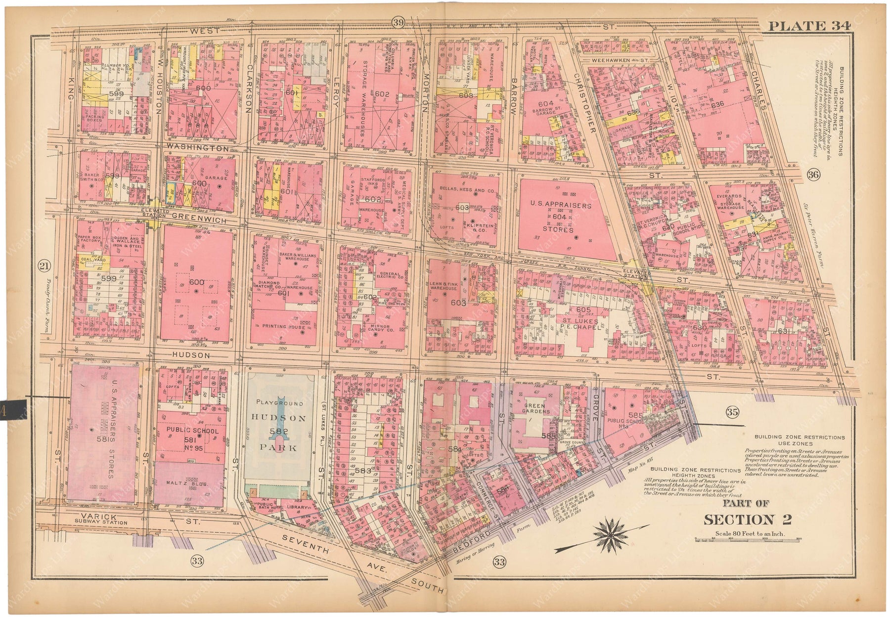 Manhattan, New York 1922 Vol. 1: Plate 034 – WardMaps LLC