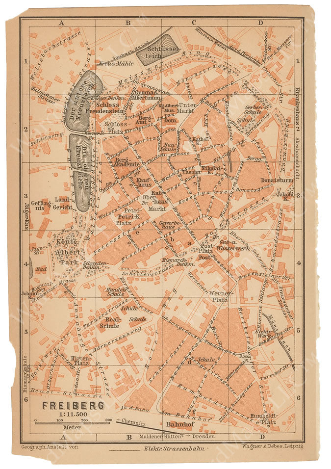 Freiberg, Germany 1913 – WardMaps LLC