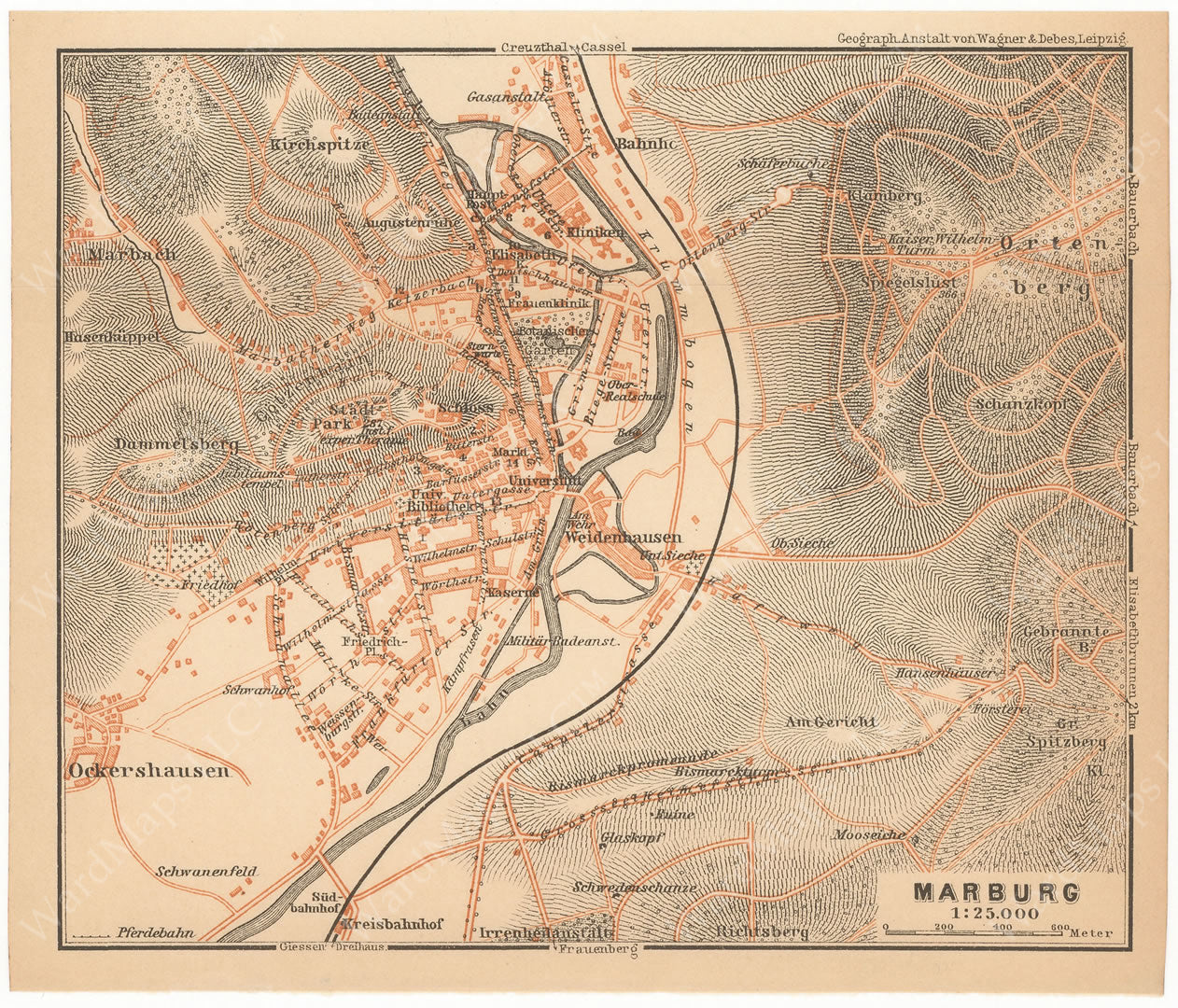 Marburg, Germany 1913 – WardMaps LLC