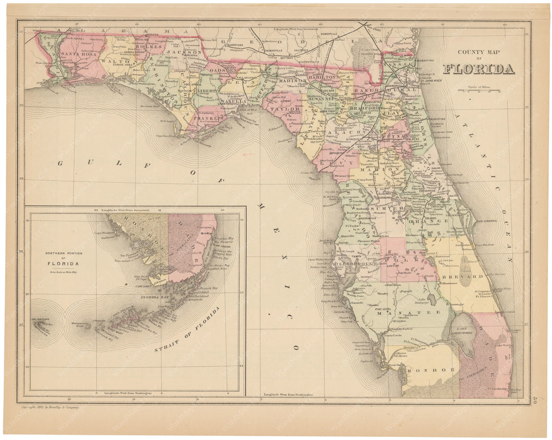 Florida 1882 – WardMaps LLC