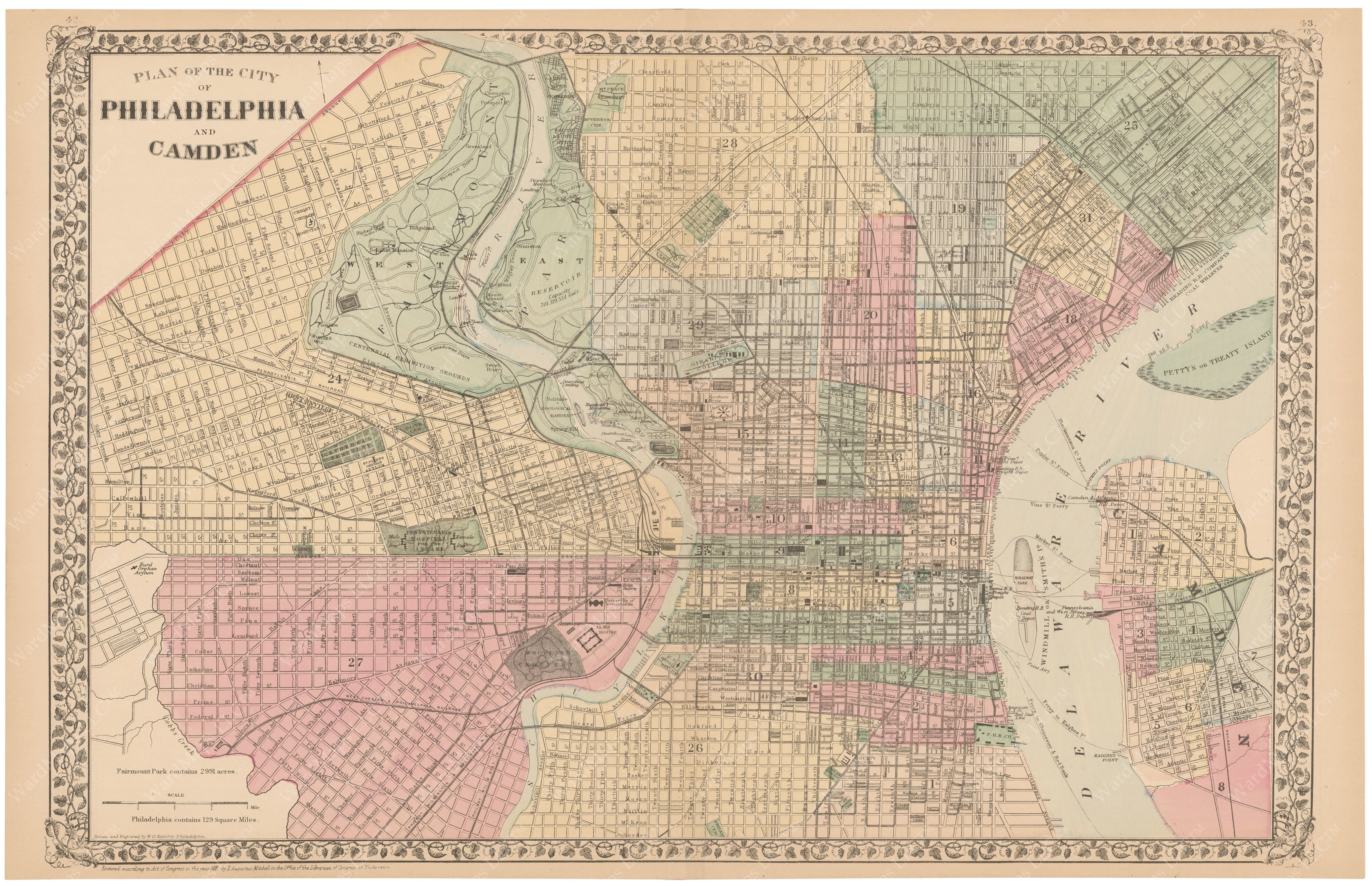 Philadelphia, Pennsylvania 1882 – WardMaps LLC