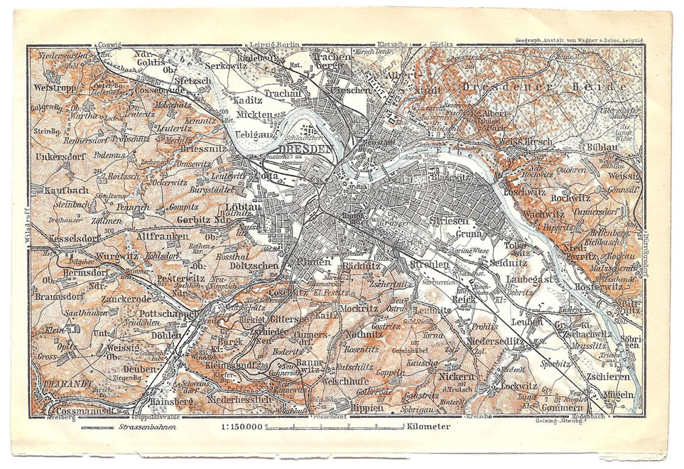 Dresden Region, Germany 1913 – WardMaps LLC