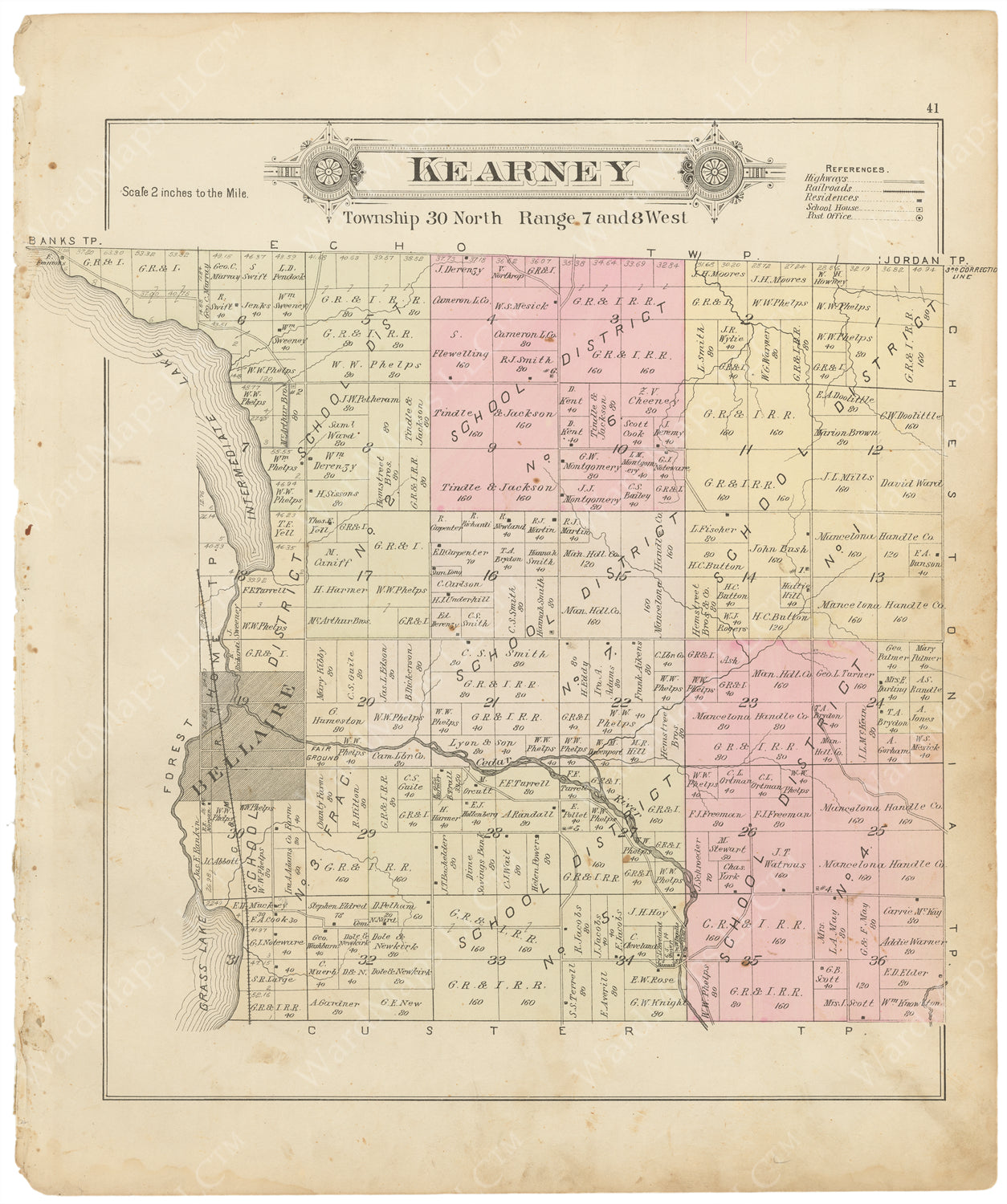 Kearney, Michigan 1897 – WardMaps LLC