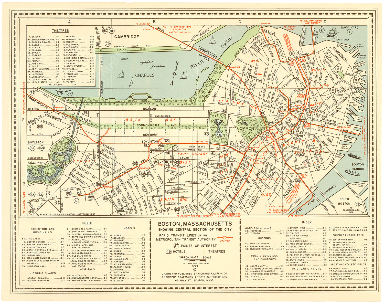 Boston, Massachusetts Circa 1950s – WardMaps LLC