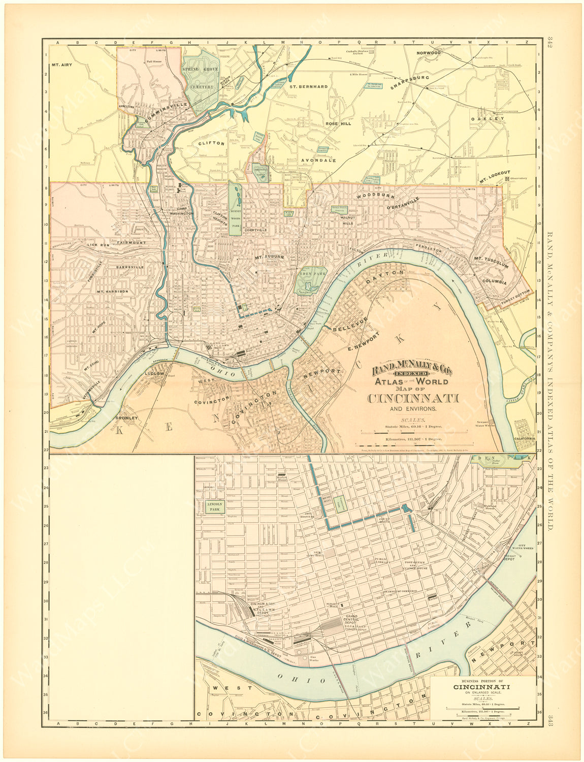 Cincinnati, Ohio 1894 – WardMaps LLC