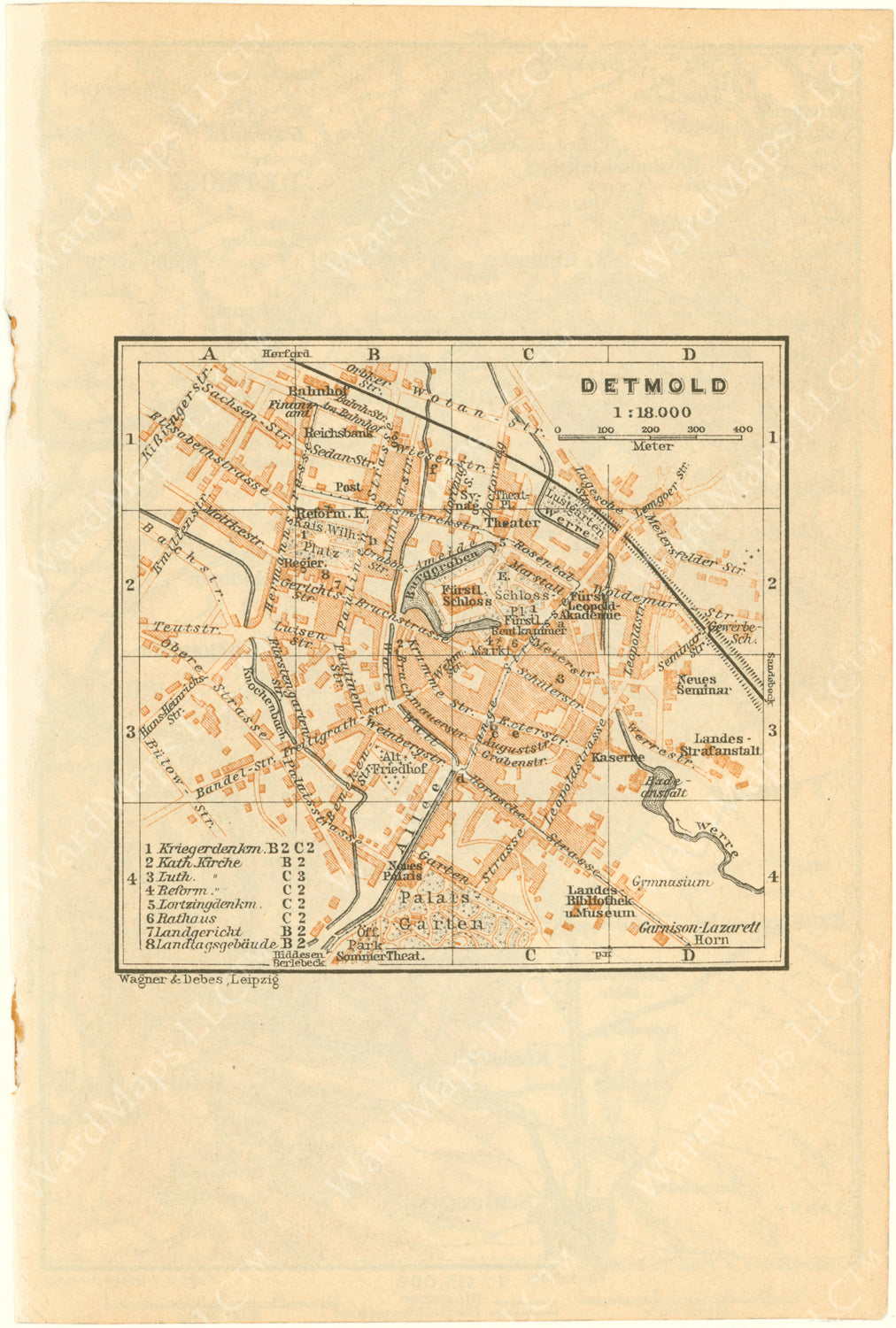 Detmold, Germany 1925 – WardMaps LLC