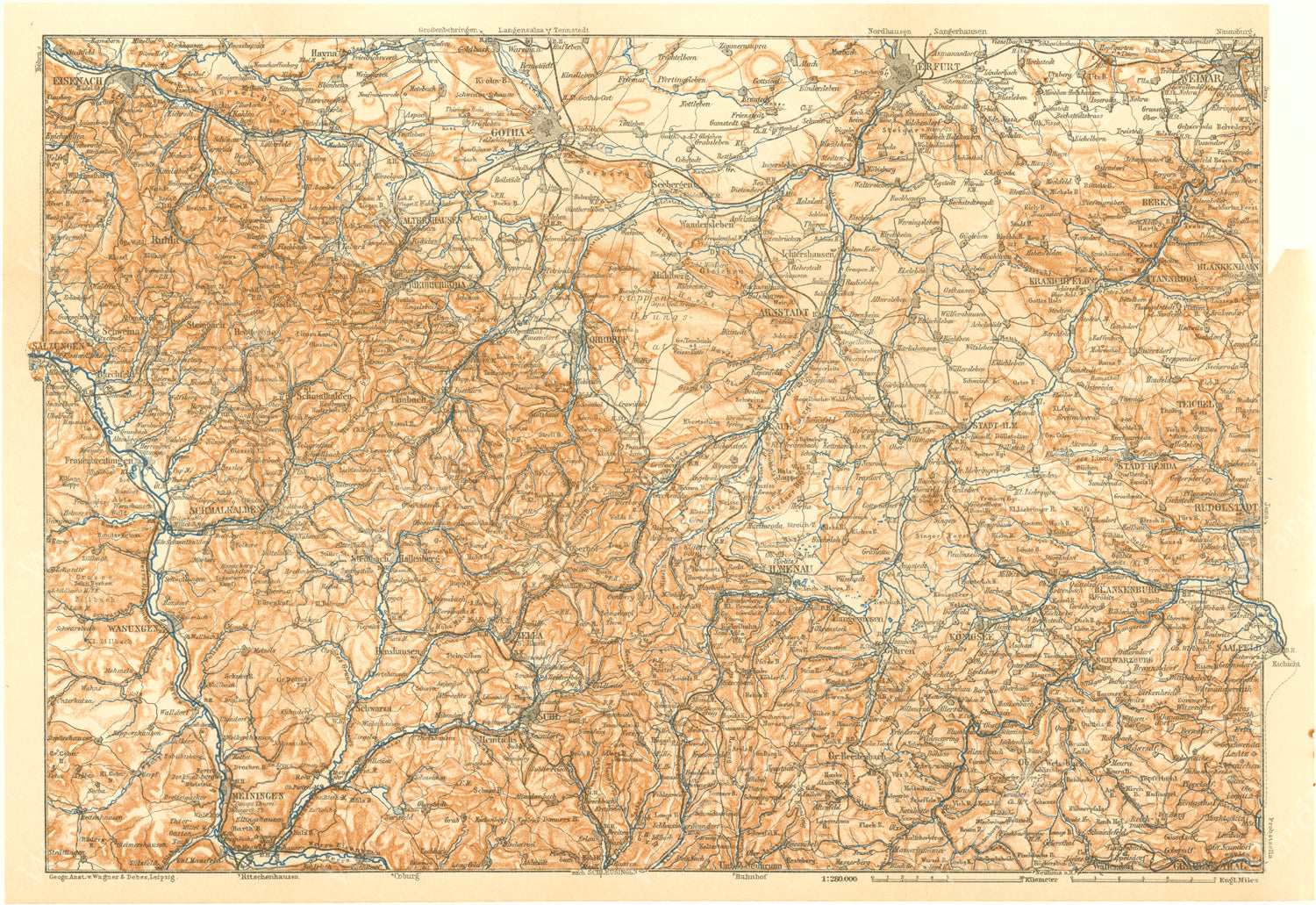 Thuringia, Germany 1925 – WardMaps LLC