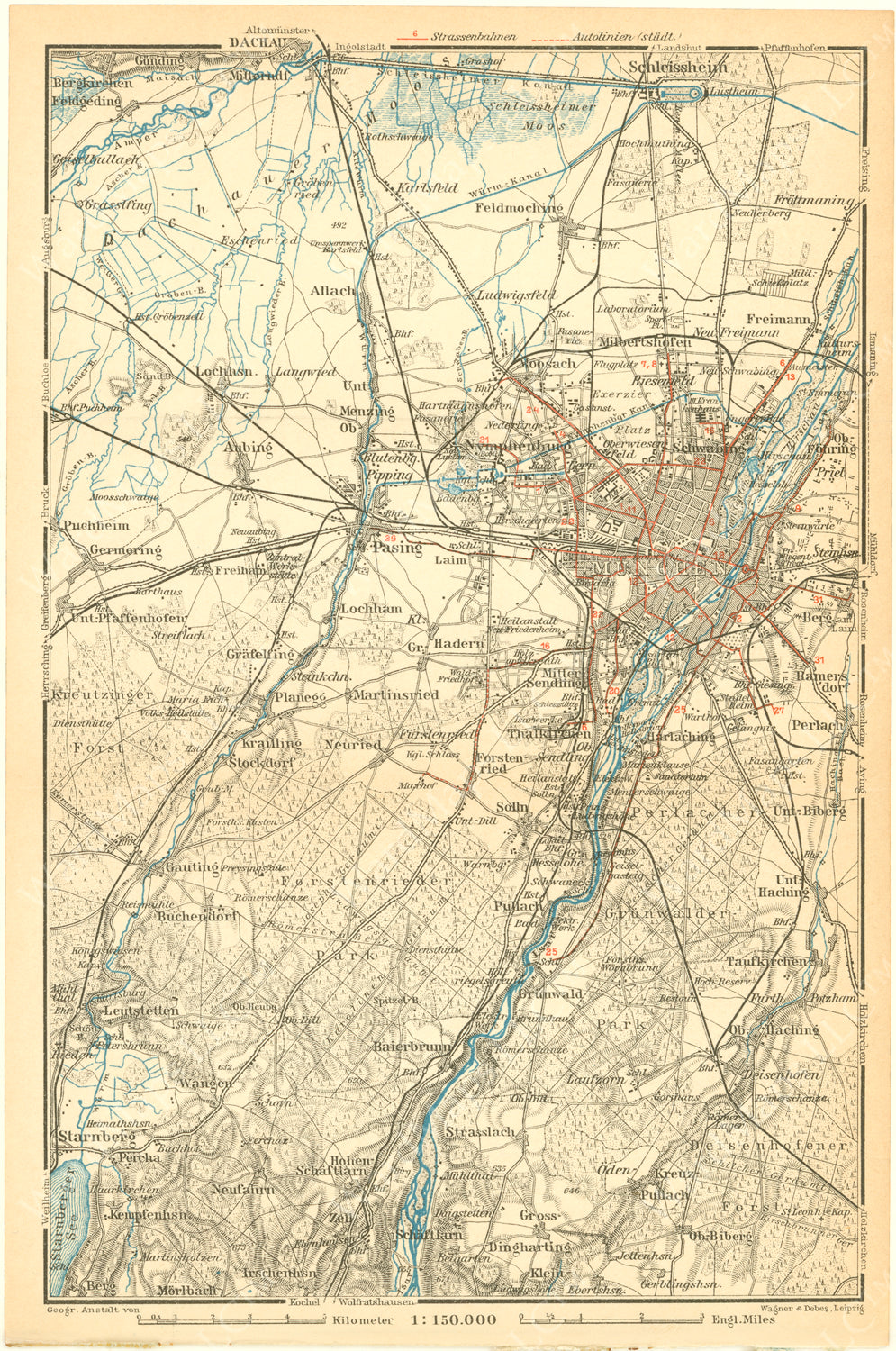 Munich Region, Germany 1929 – WardMaps LLC