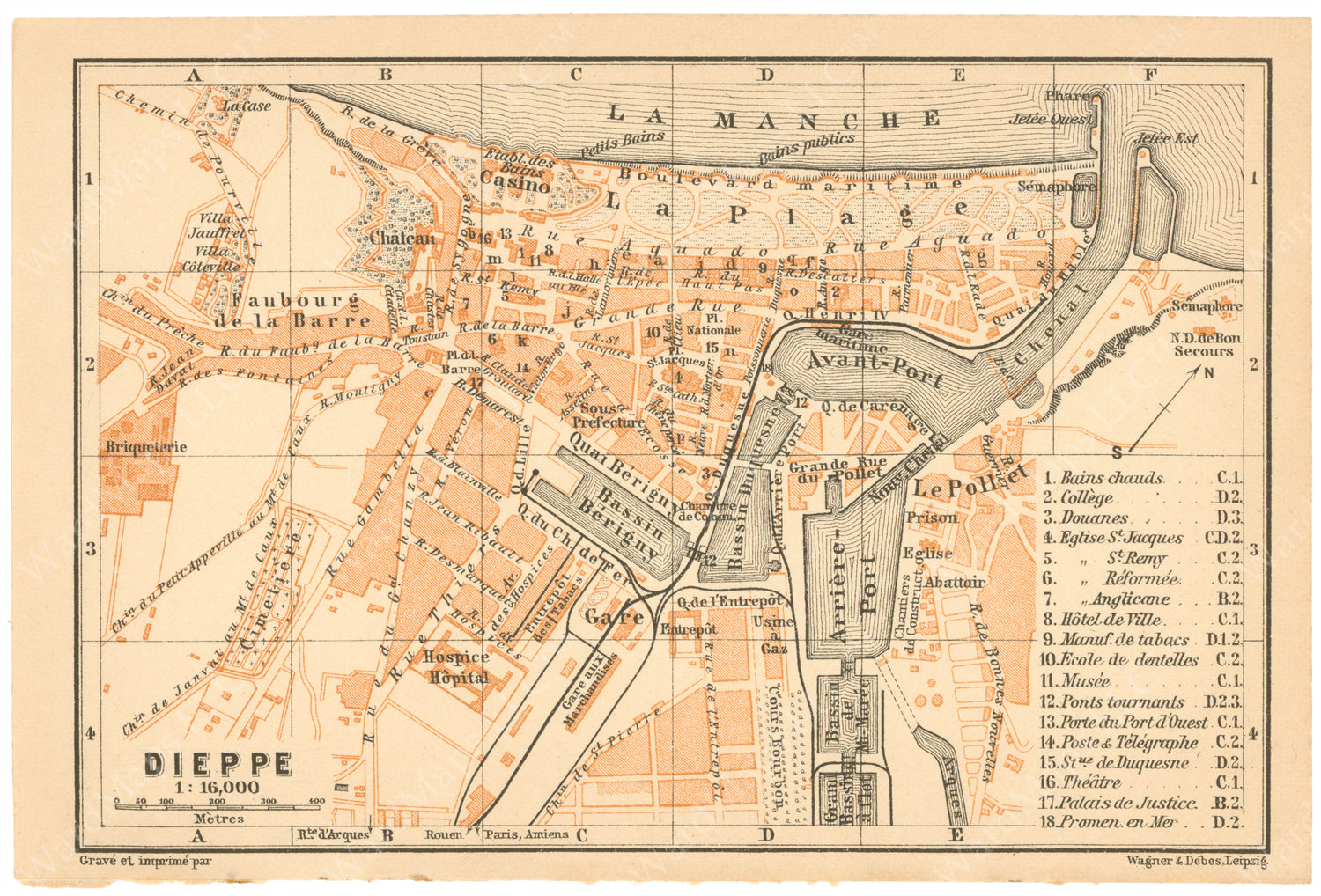 Dieppe, France 1909 – WardMaps LLC